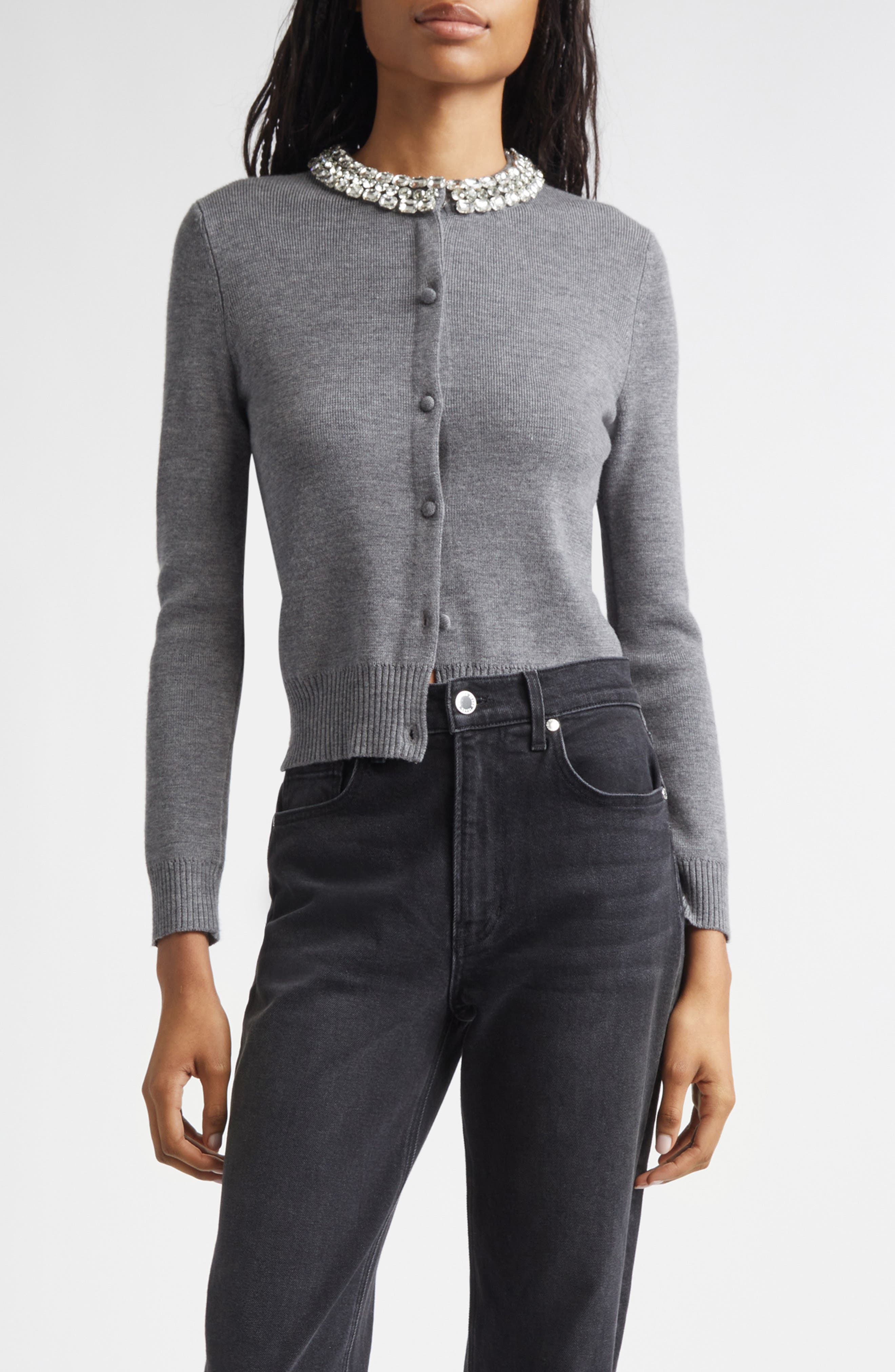 Veronica Beard Daro Embellished Collar Cardigan | Nordstrom