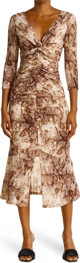 GUESS Snake Print Midi Dress | Nordstromrack