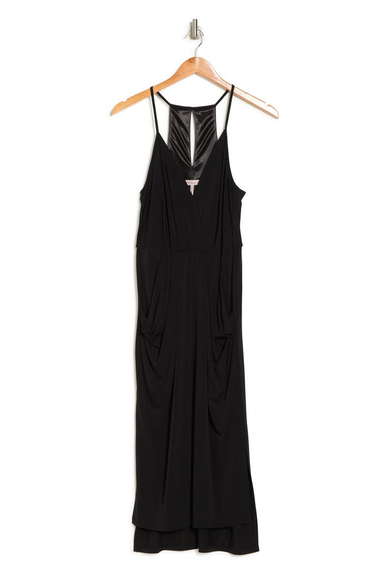 Drape Pocket Keyhole Back Midi Dress (Women) | Nordstromrack