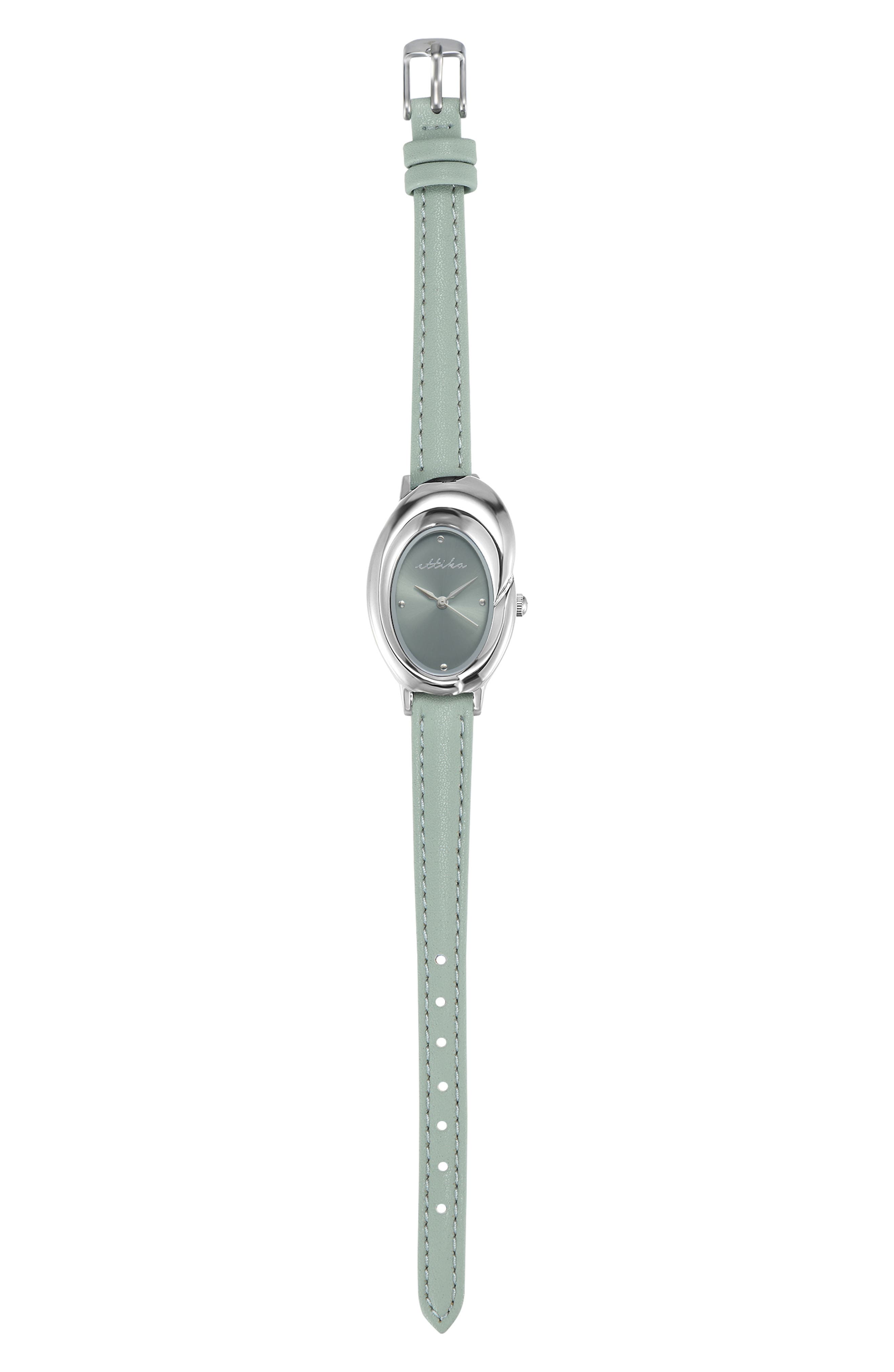 Ettika Bubble Dome Leather Strap Watch | Nordstromrack