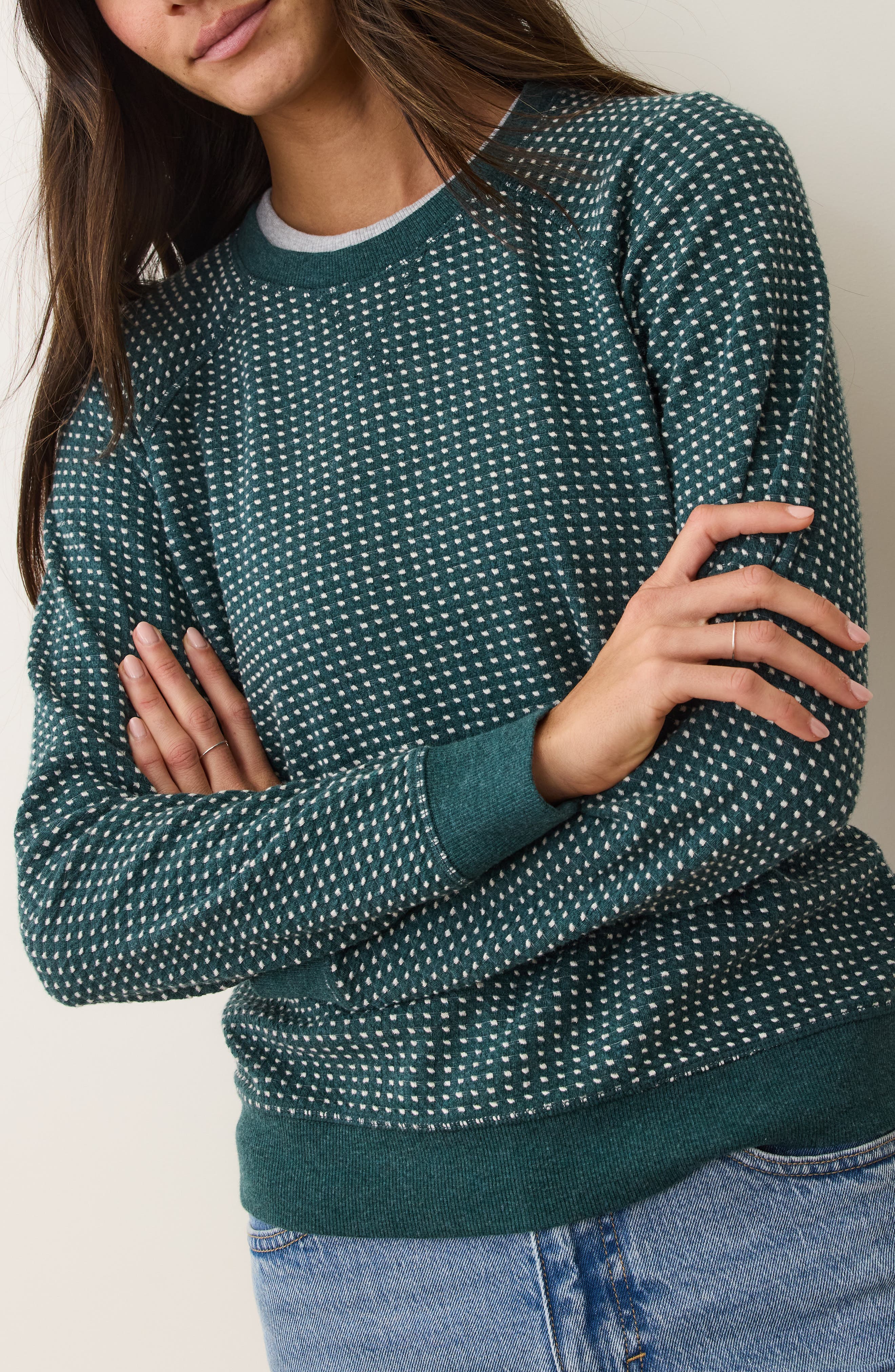 Marine Layer Daisy Raglan Sleeve Sweatshirt | Nordstrom