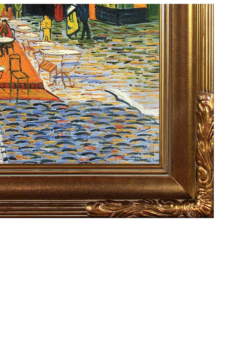 OVERSTOCK ART Cafe Terrace at Night by Vincent Van Gogh Framed Canvas ...