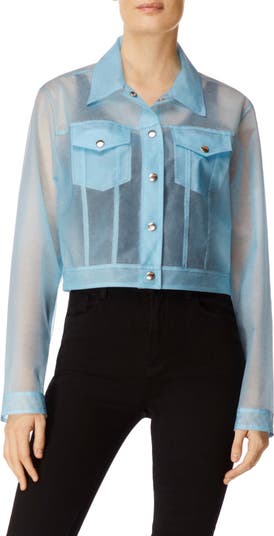 J Brand Cyra Sheer Crop Jacket | Nordstrom