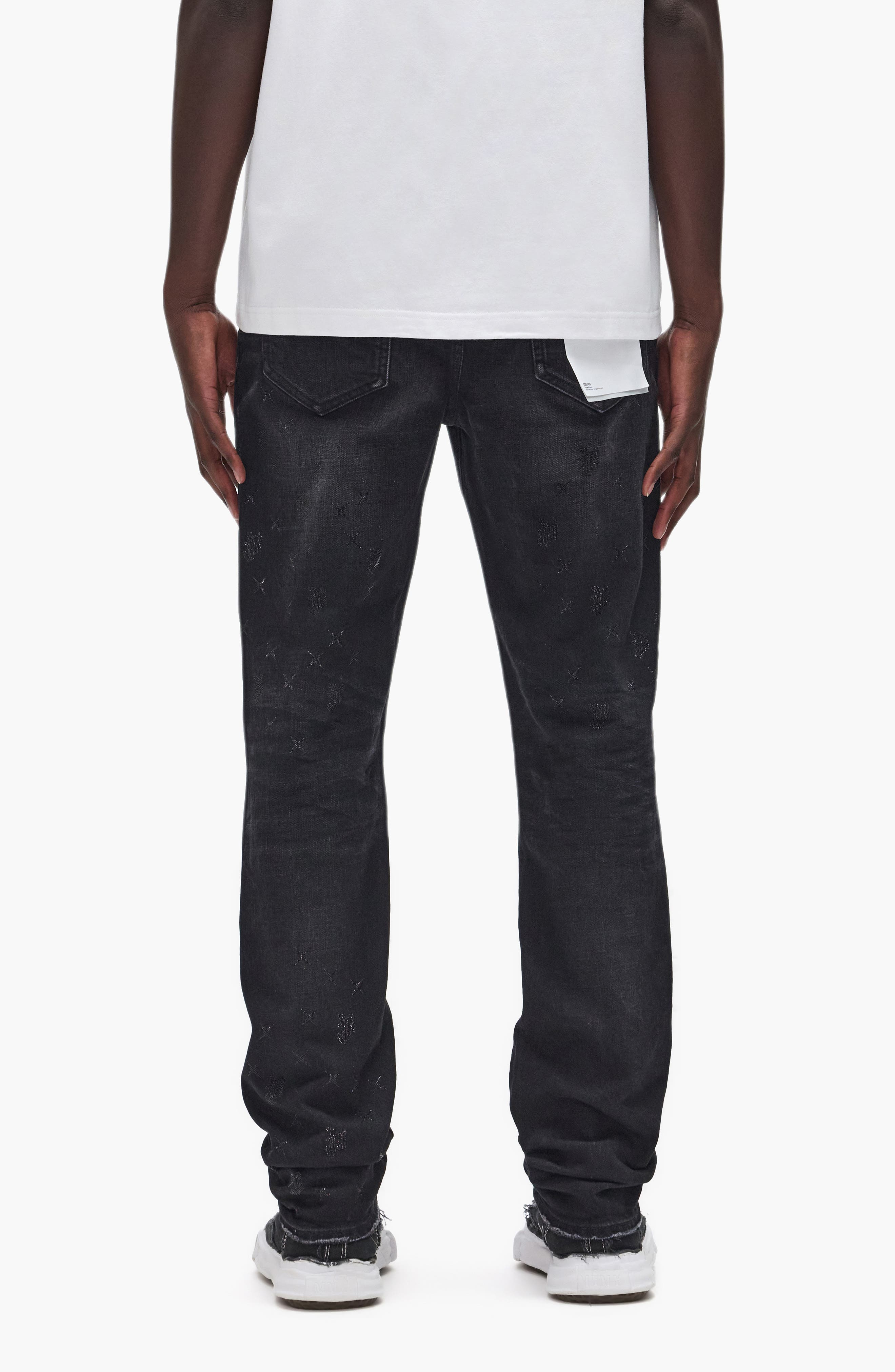 PURPLE BRAND Monogram Bling Slim Straight Leg Jeans | Nordstrom