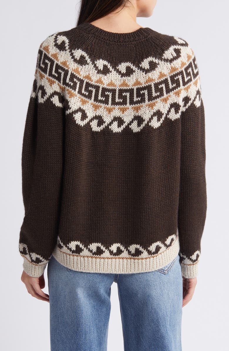 THE GREAT. The Greek Key Jacquard Alpaca & Wool Blend Sweater ...