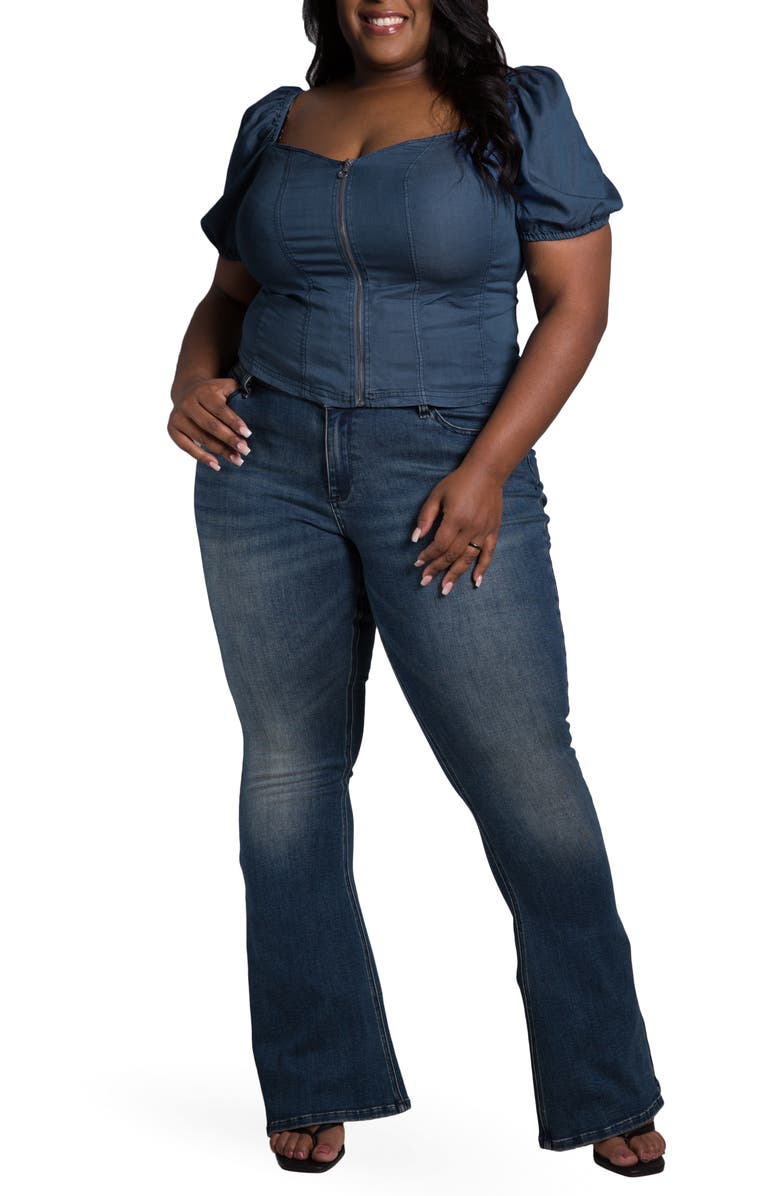 Poetic Justice Zola Zip Front Corset Top | Nordstromrack