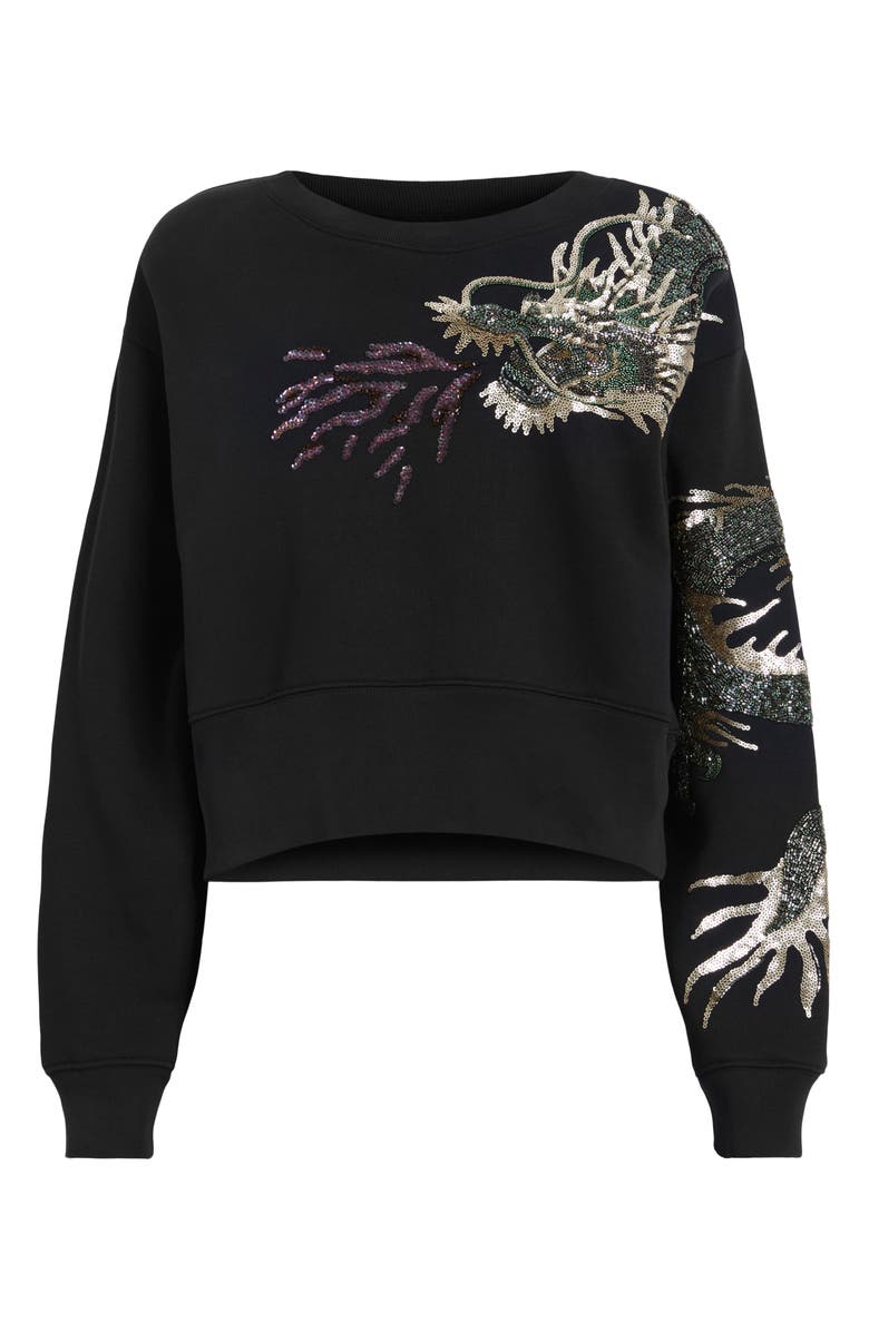 AllSaints Dragon Separo Sequin Sweatshirt | Nordstromrack