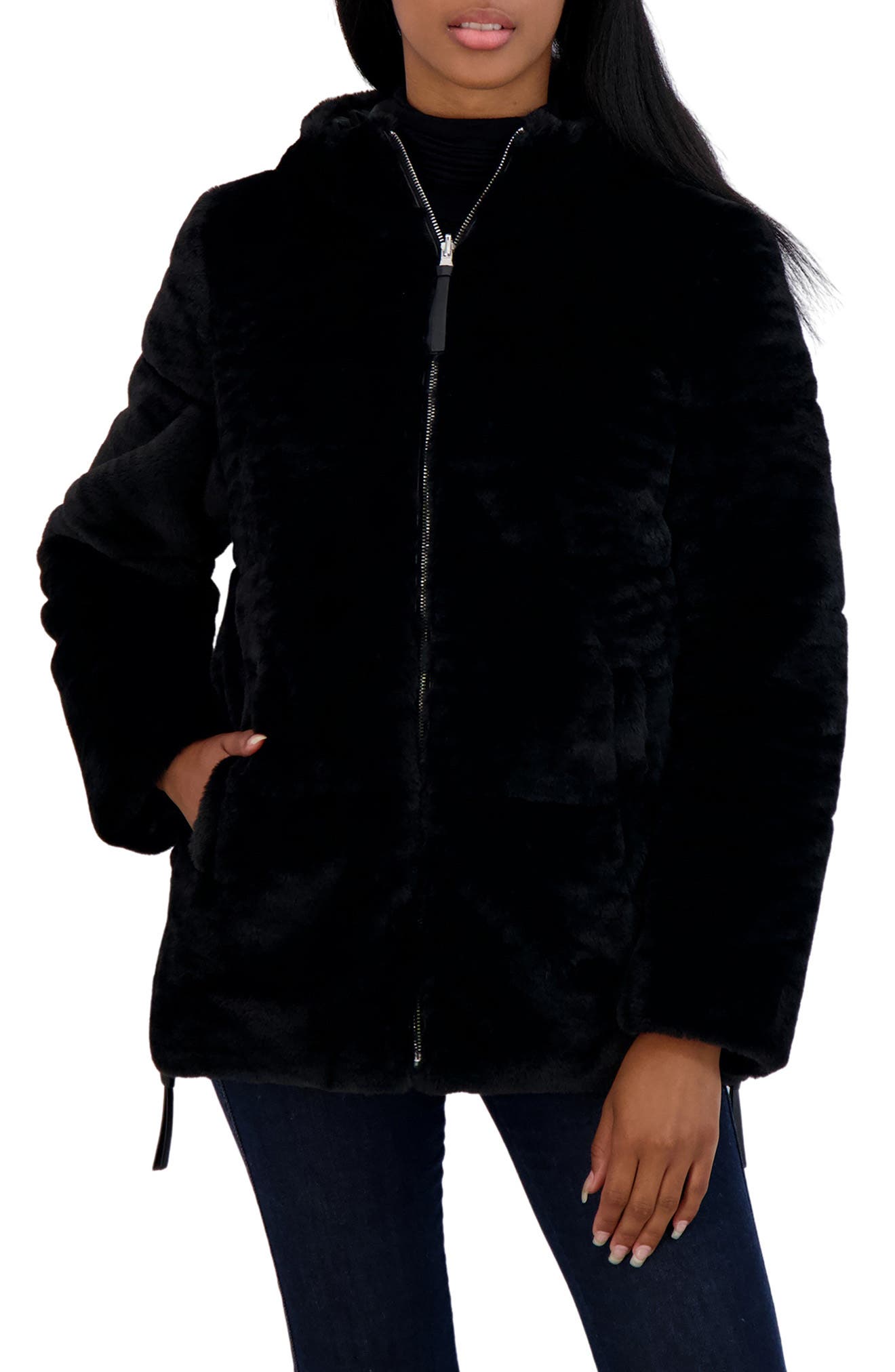 Sebby Faux Fur Quilted Jacket | Nordstromrack