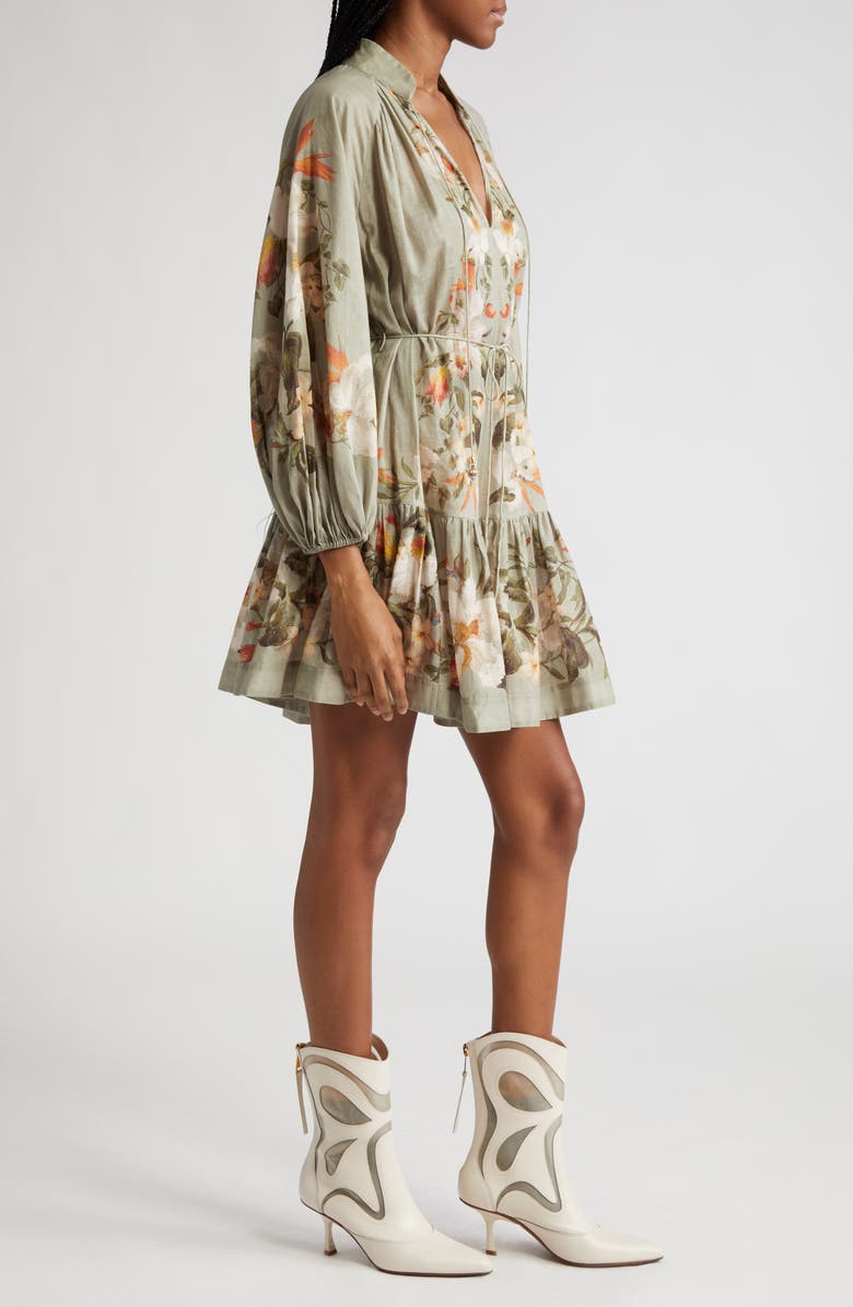 Zimmermann Lexi Billow Long Sleeve Tiered Minidress | Nordstromrack
