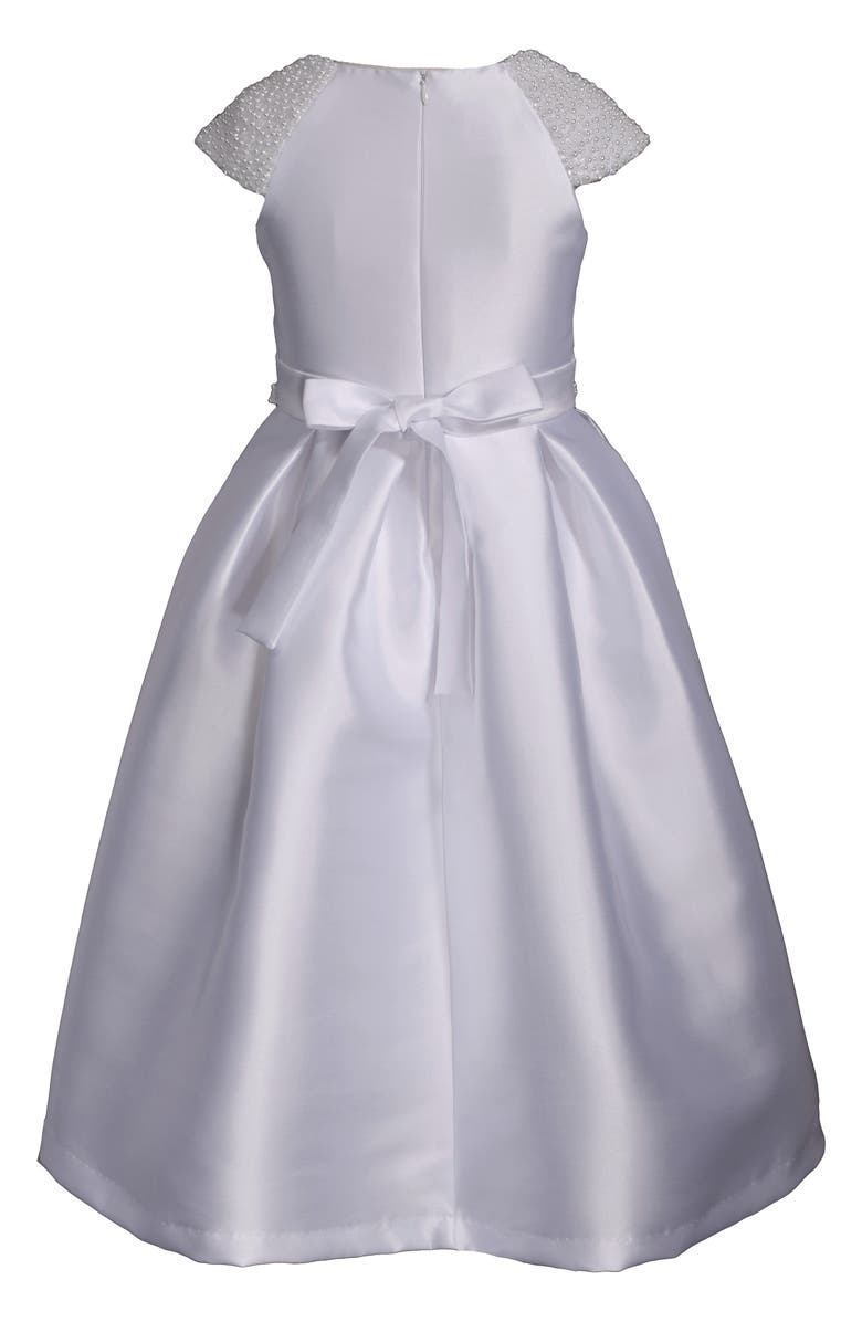 Iris & Ivy Kids' Imitation Pearl Cap Sleeve First Communion Dress ...