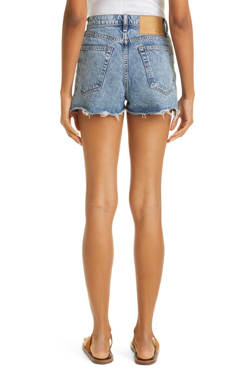 rag & bone Maya High Waist Raw Hem Cutoff Denim Shorts | Nordstromrack