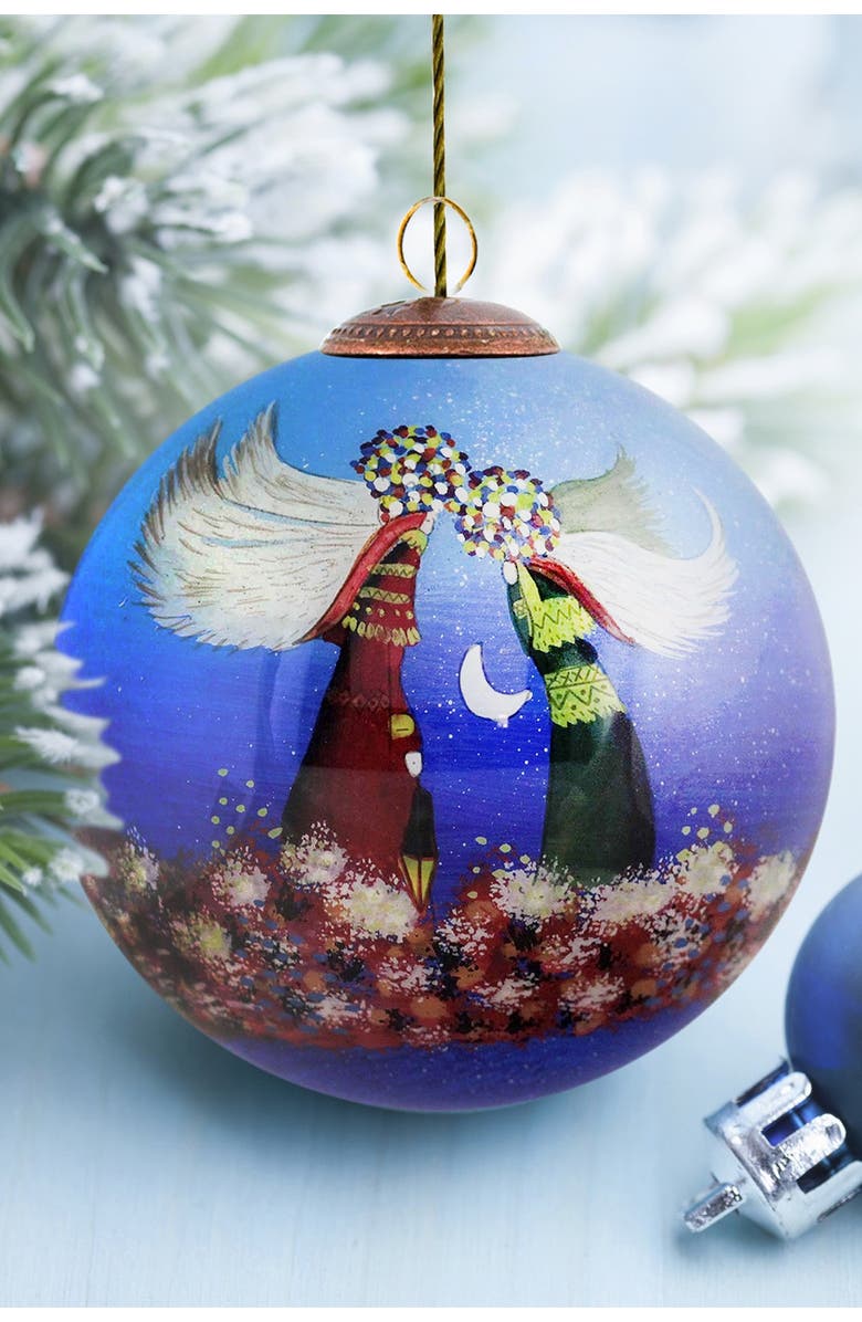 OVERSTOCK ART "Angels" Justyna Kopania Hand Painted Glass Ornament ...