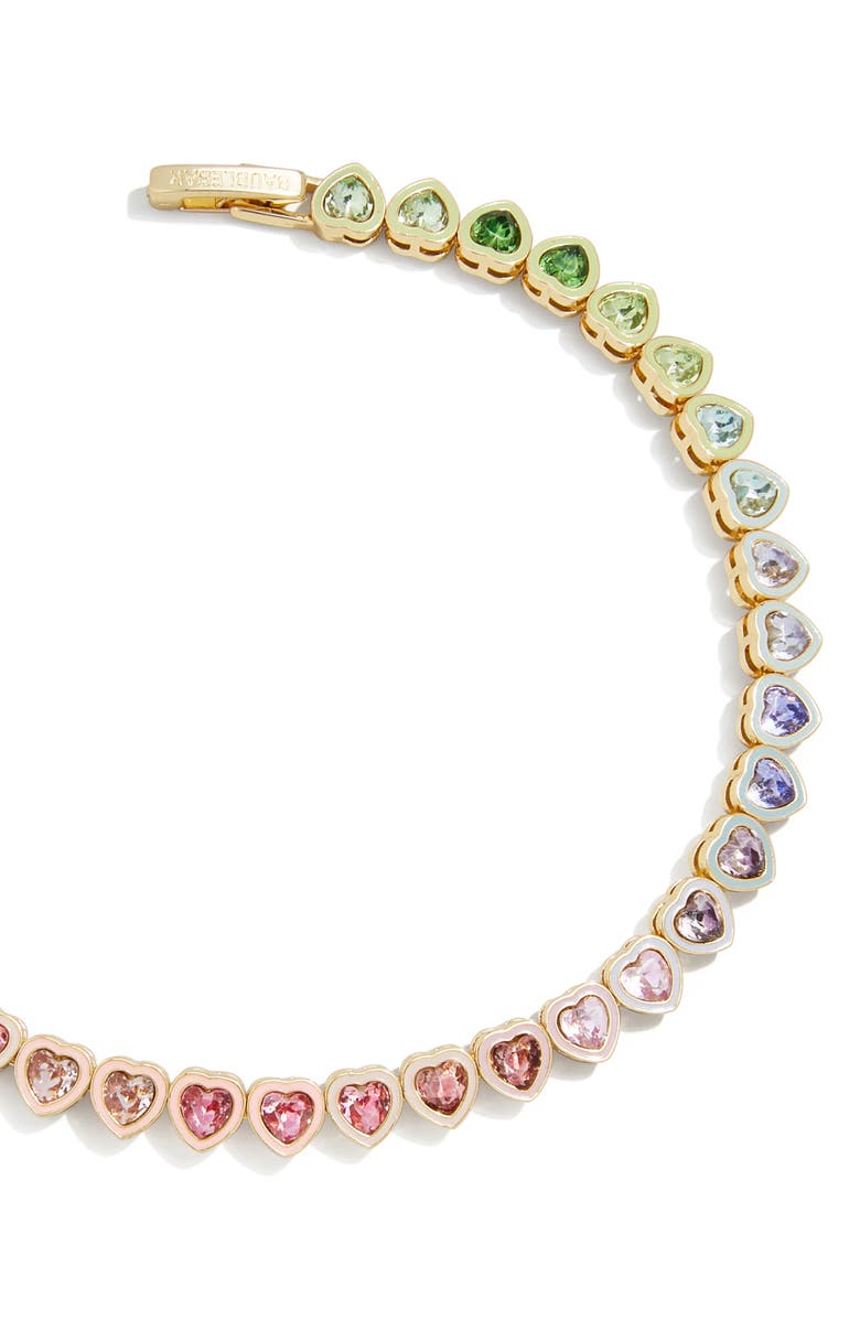 BaubleBar Kali Rainbow Heart Tennis Bracelet | Nordstromrack