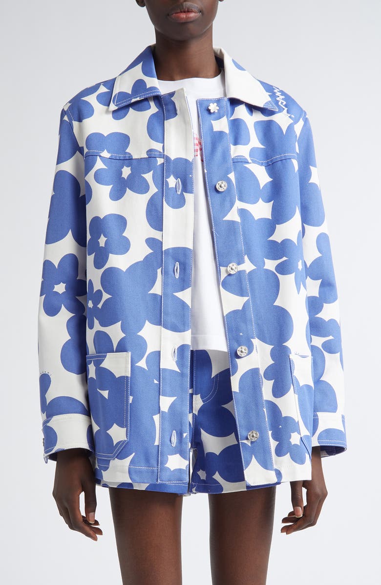 Marni Dillies Print Cotton Gabardine Chore Jacket | Nordstrom