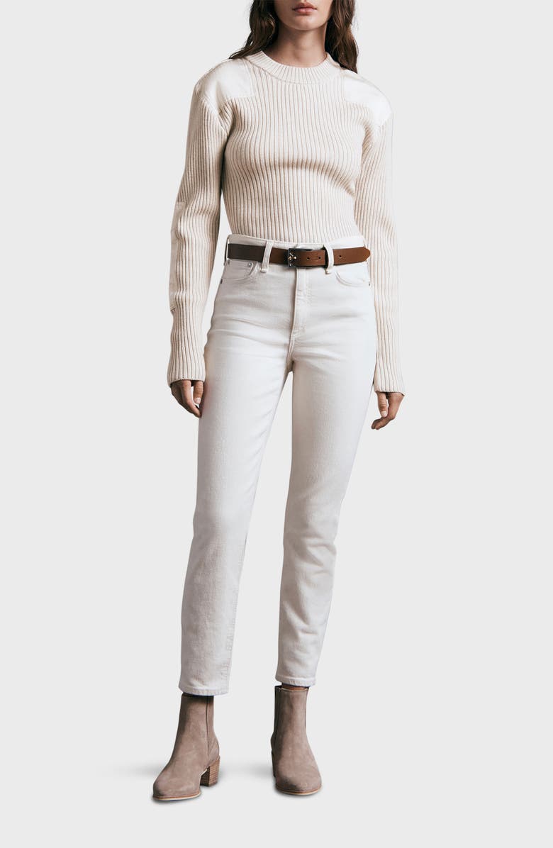 rag & bone ICONS Rib Merino Wool Crewneck Sweater | Nordstromrack