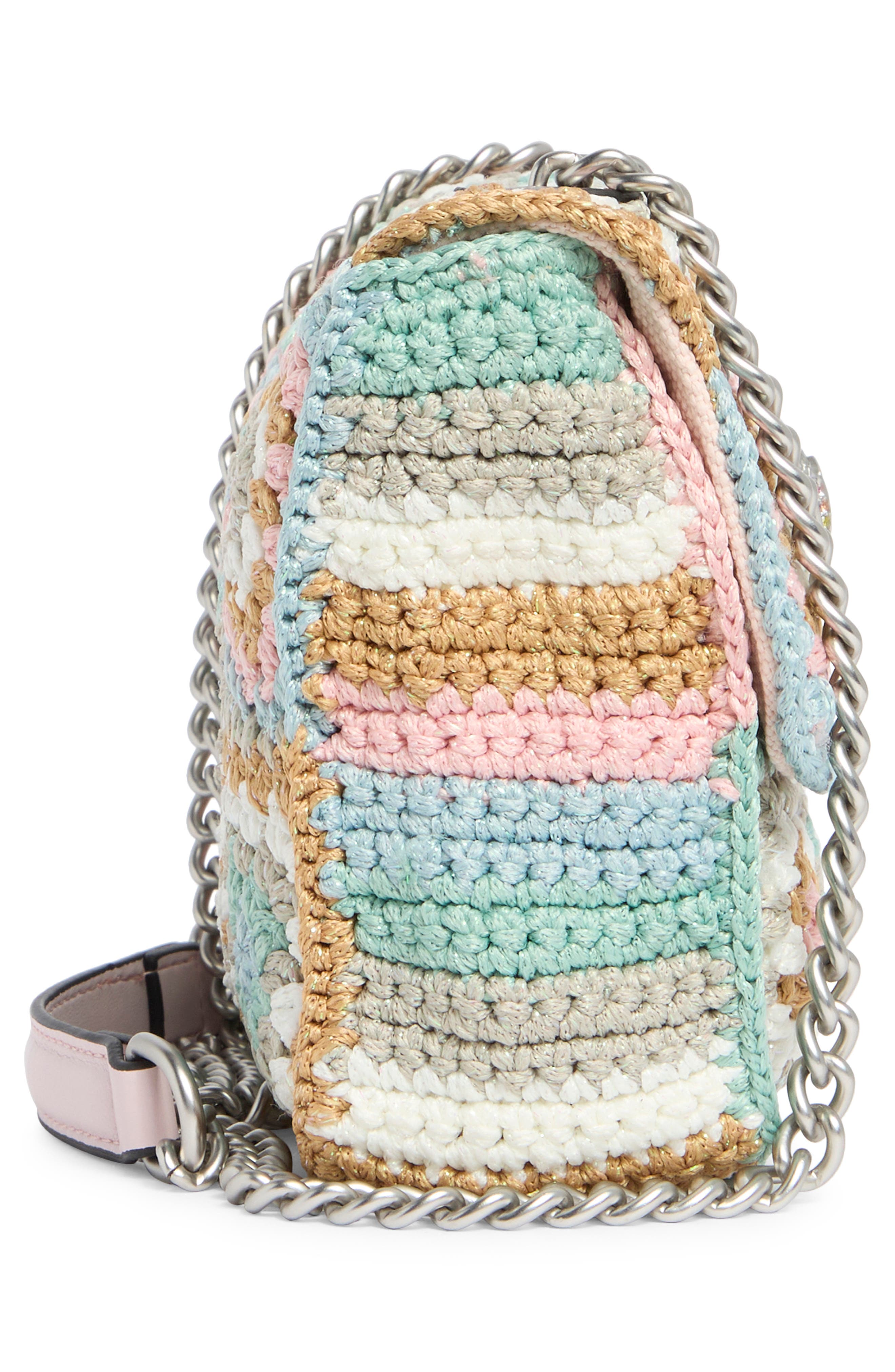 Kurt Geiger London Medium Kensington Crochet Convertible Crossbody Bag ...