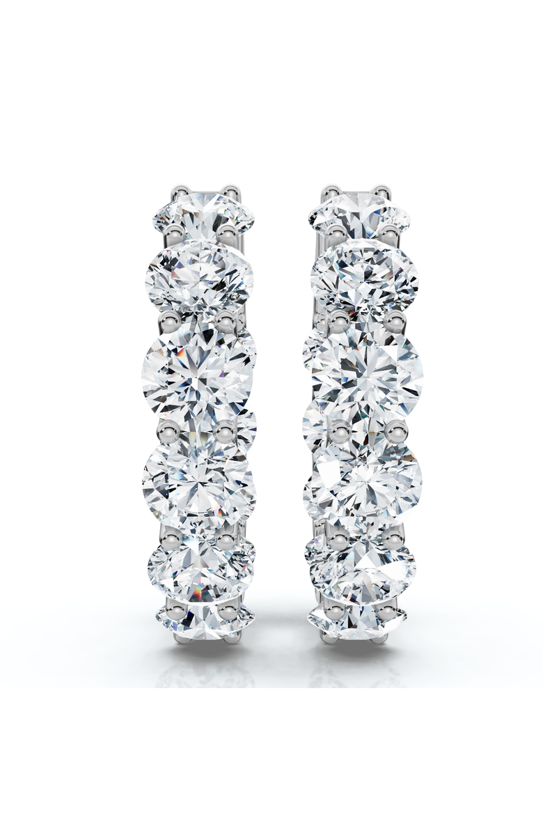 Bliss Diamond 5Ct TW Diamond Inside Outside Hoops Earrings 14k Gold Lab ...