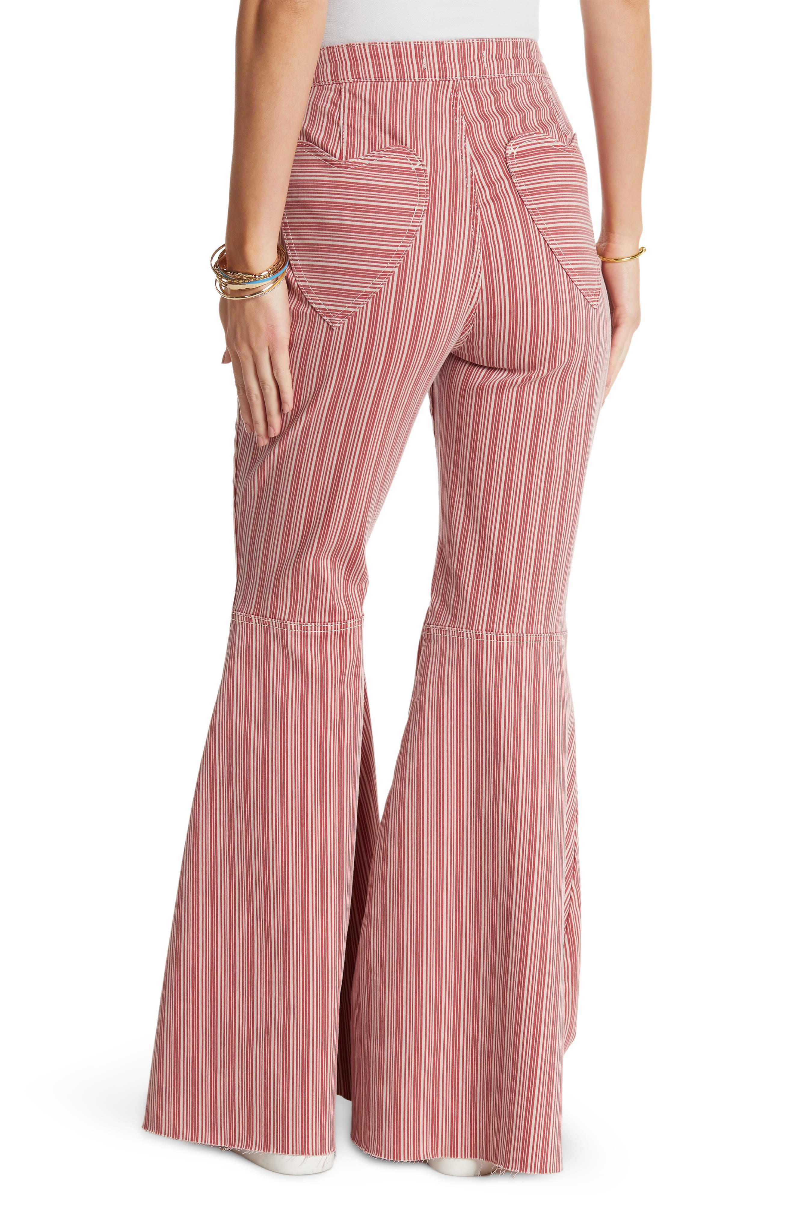 Free People Be Mine Stripe Flare Jeans | Nordstromrack