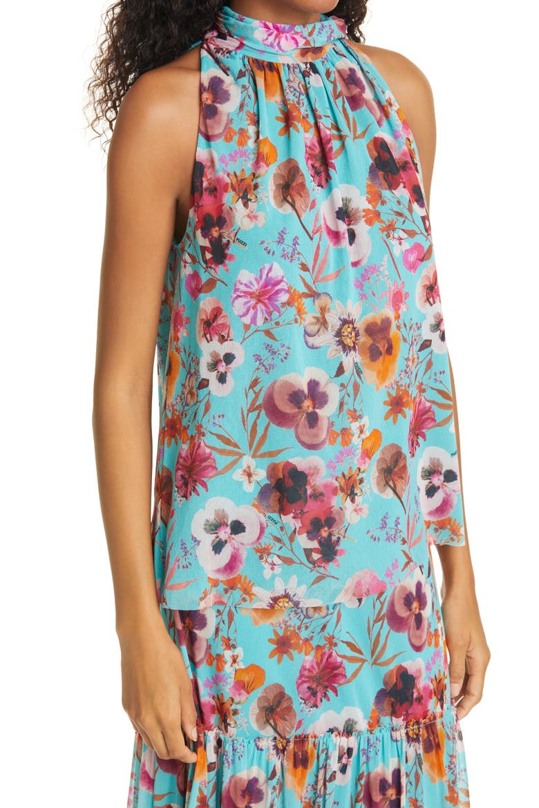 Floral Halter Neck Swing Top (Women) | Nordstromrack