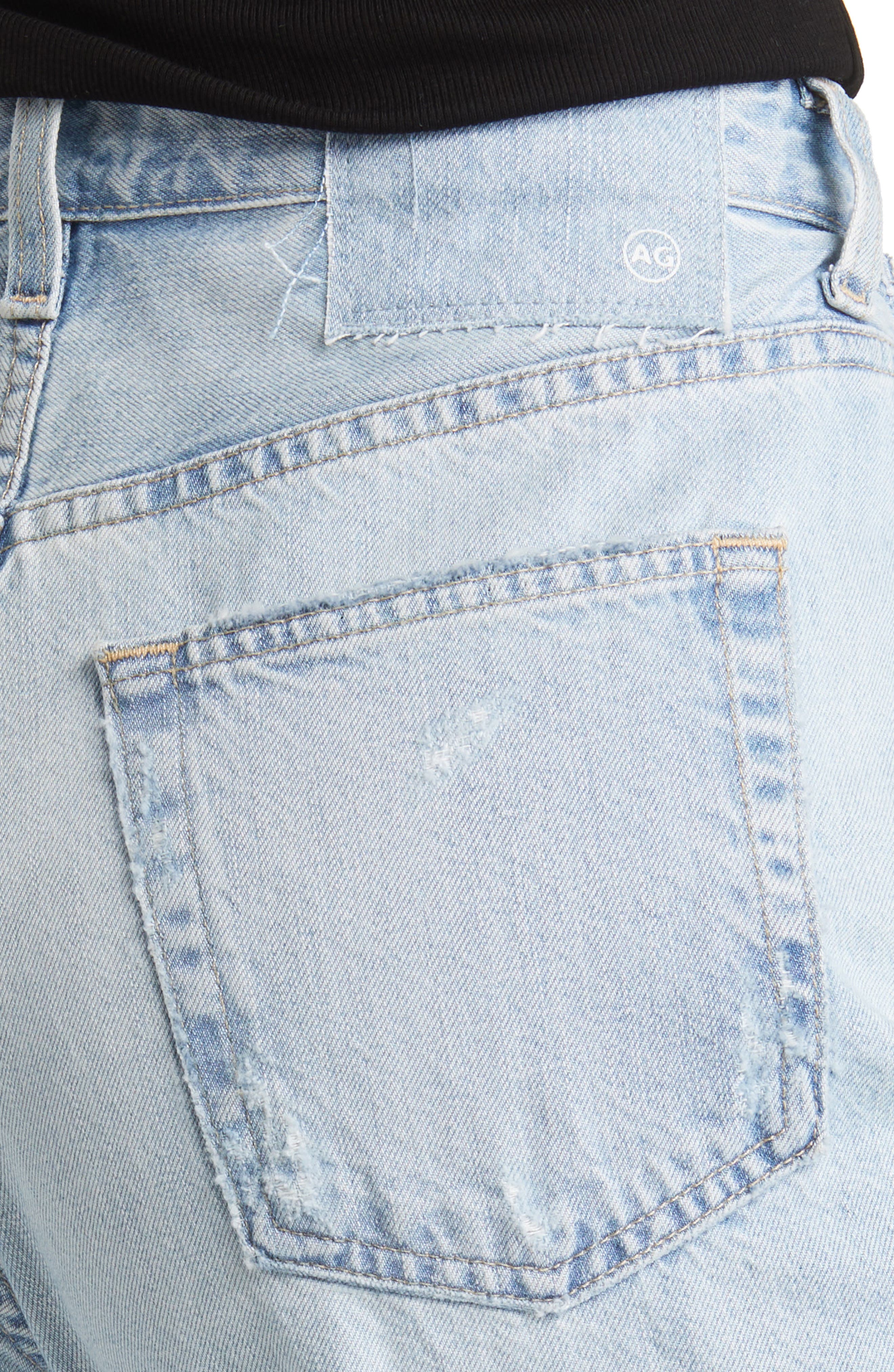 AG Clove Rework High Waist Raw Edge Relaxed Straight Leg Jeans ...