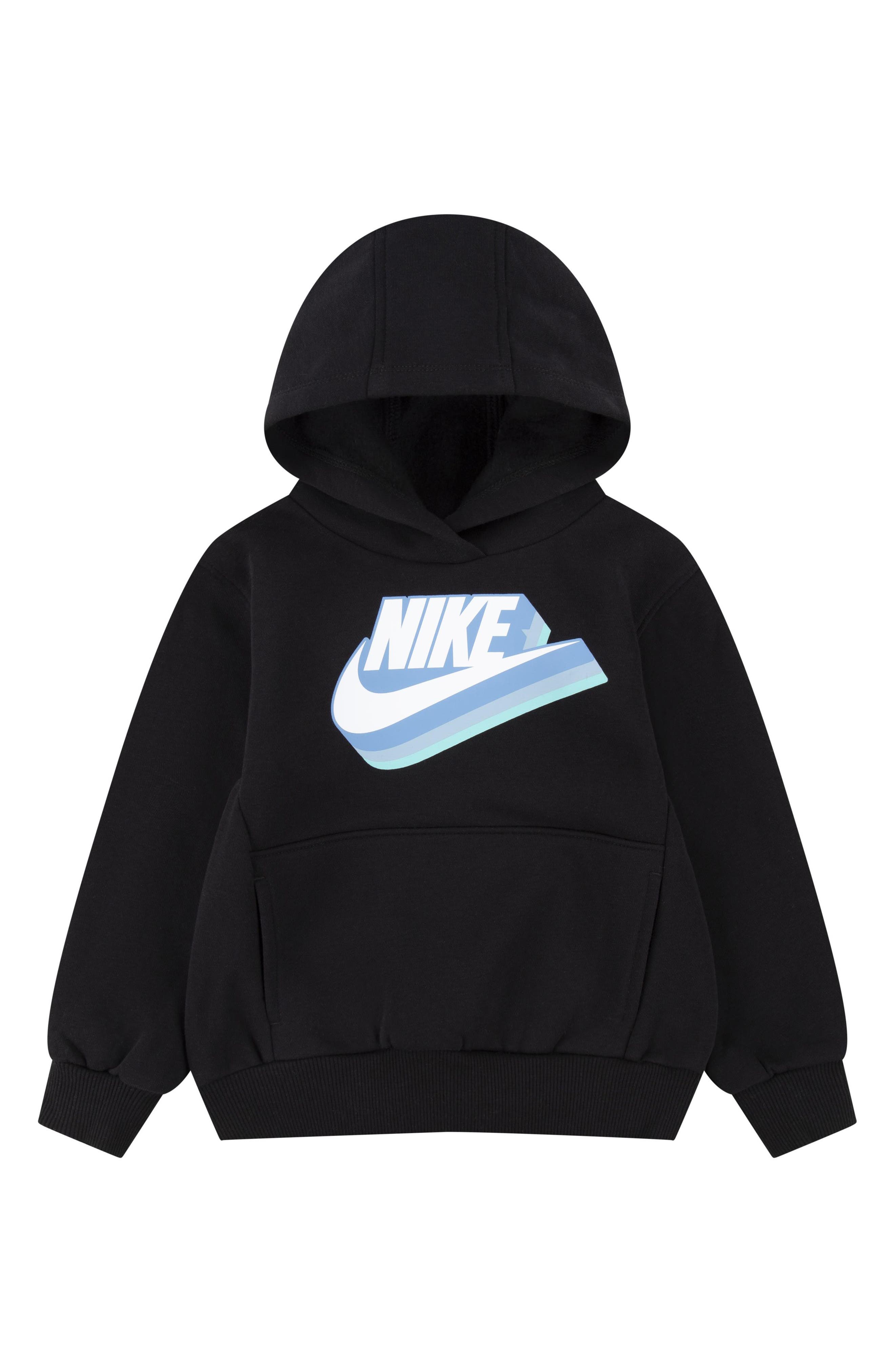 Nike Kids' Swoosh Futura Graphic Print Hoodie | Nordstromrack