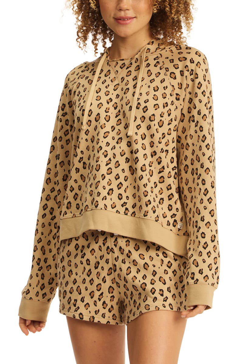 Billabong Surf Waves Leopard Print French Terry Hoodie | Nordstromrack