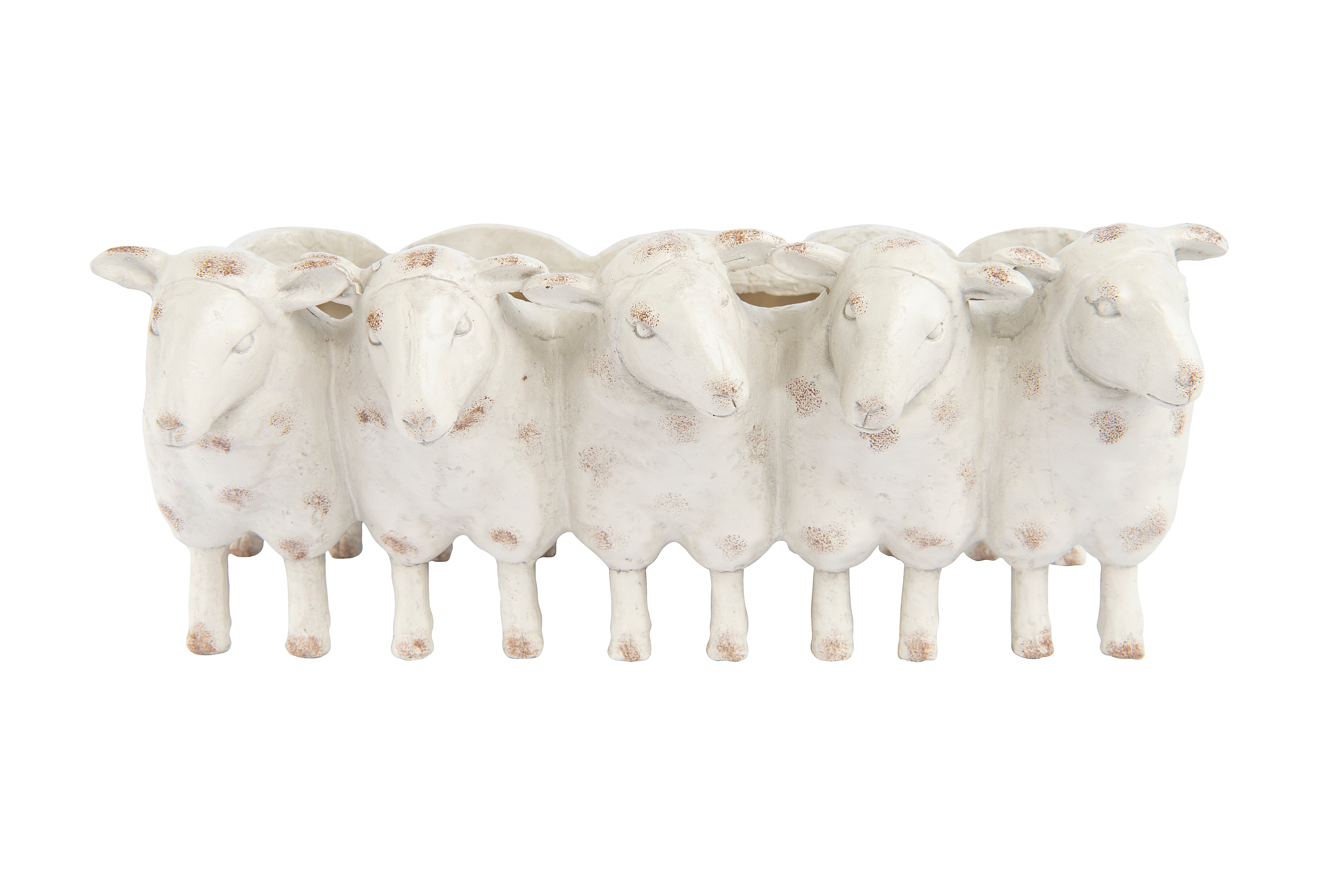 Storied Home Farmhouse Resin Sheep Planter, White | Nordstrom