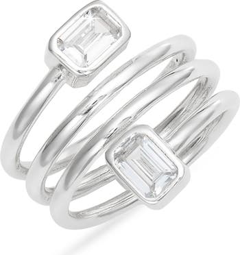 SHYMI Emerald Cut Spiral Statement Ring | Nordstrom