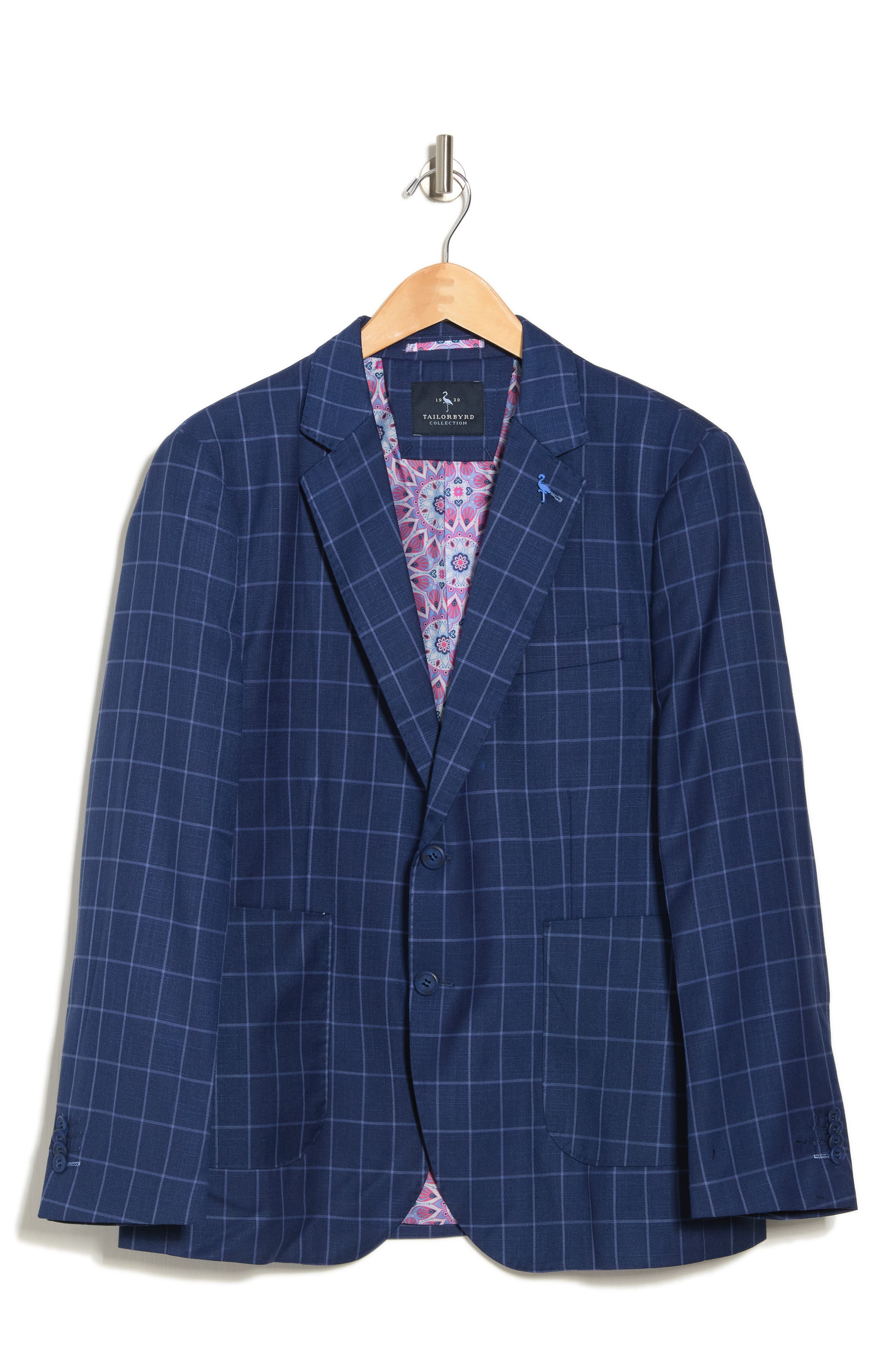 TailorByrd Classic Navy Windowpane Sportcoat | Nordstromrack
