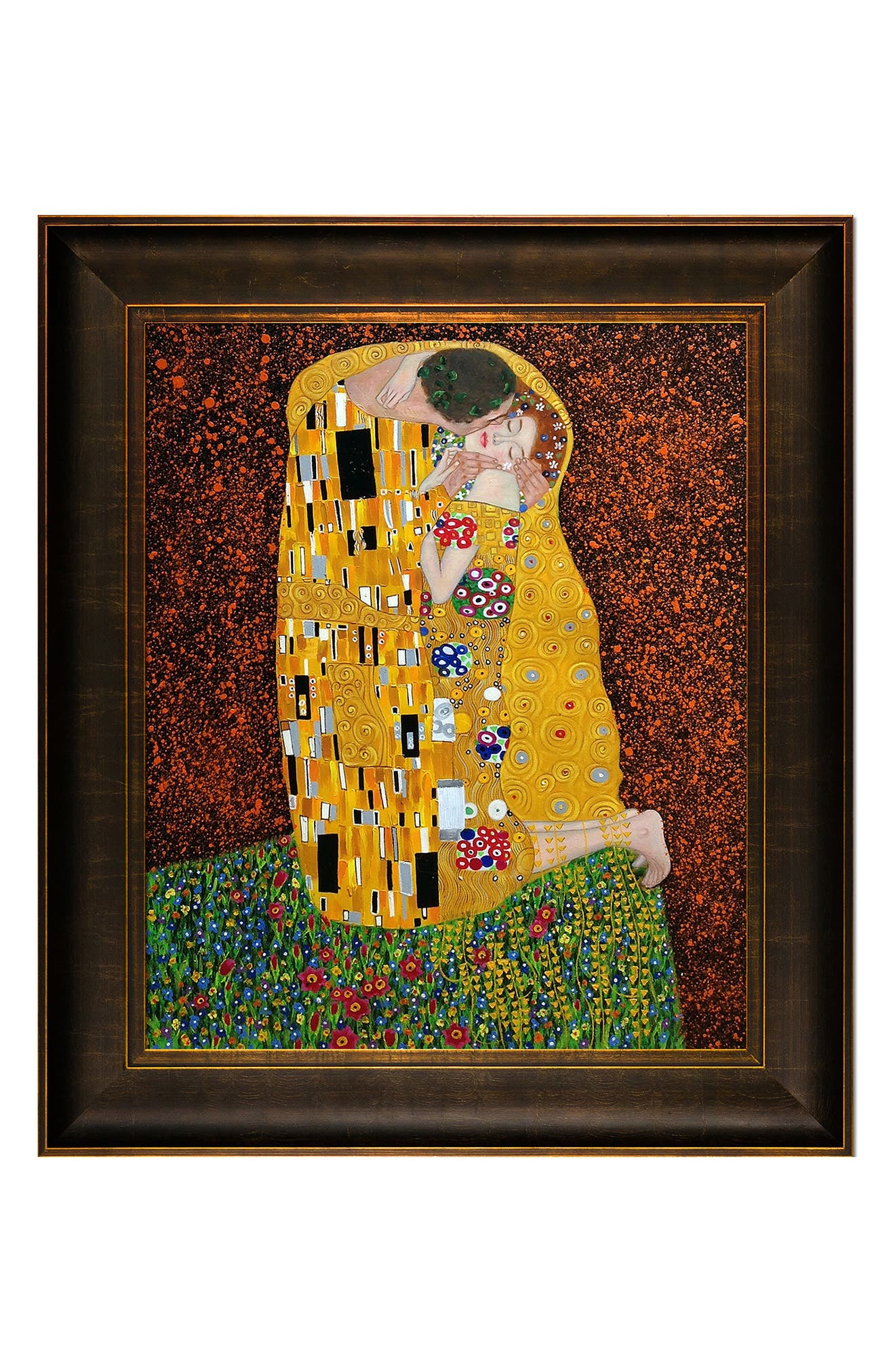 The Kiss by Gustav Klimt Hand Painted Oil Reproduction in Veine D'Or ...
