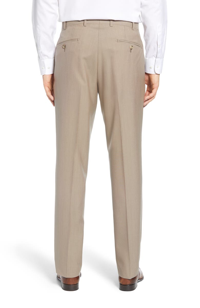 John W. Nordstrom® Flat Front Stripe Wool Dress Pants | Nordstrom
