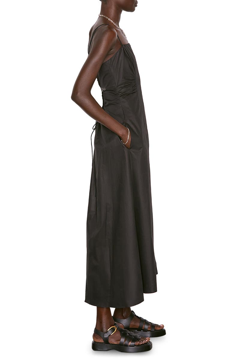 FRAME Back Cutout Stretch Cotton Midi Dress | Nordstromrack
