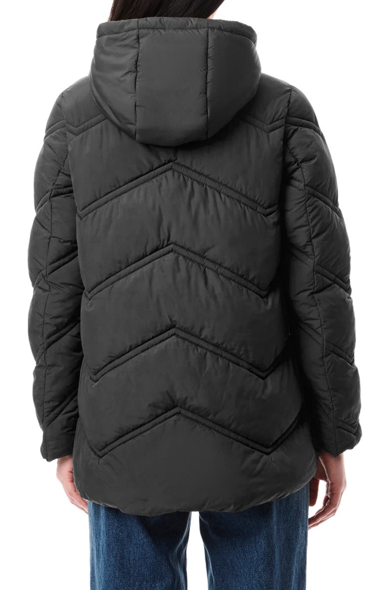 Bernardo Hooded Chevron Quilted Jacket | Nordstromrack