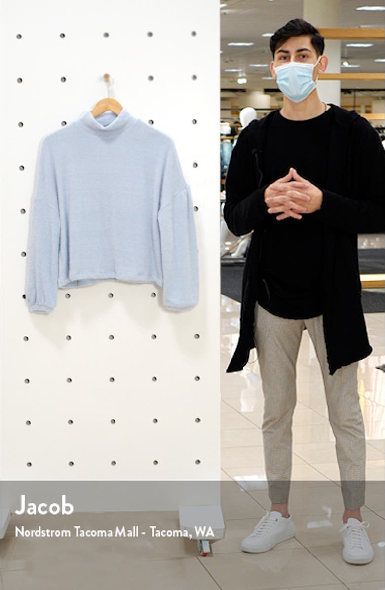 Sanctuary Keep Warm Mock Neck Fuzzy Sweater | Nordstrom