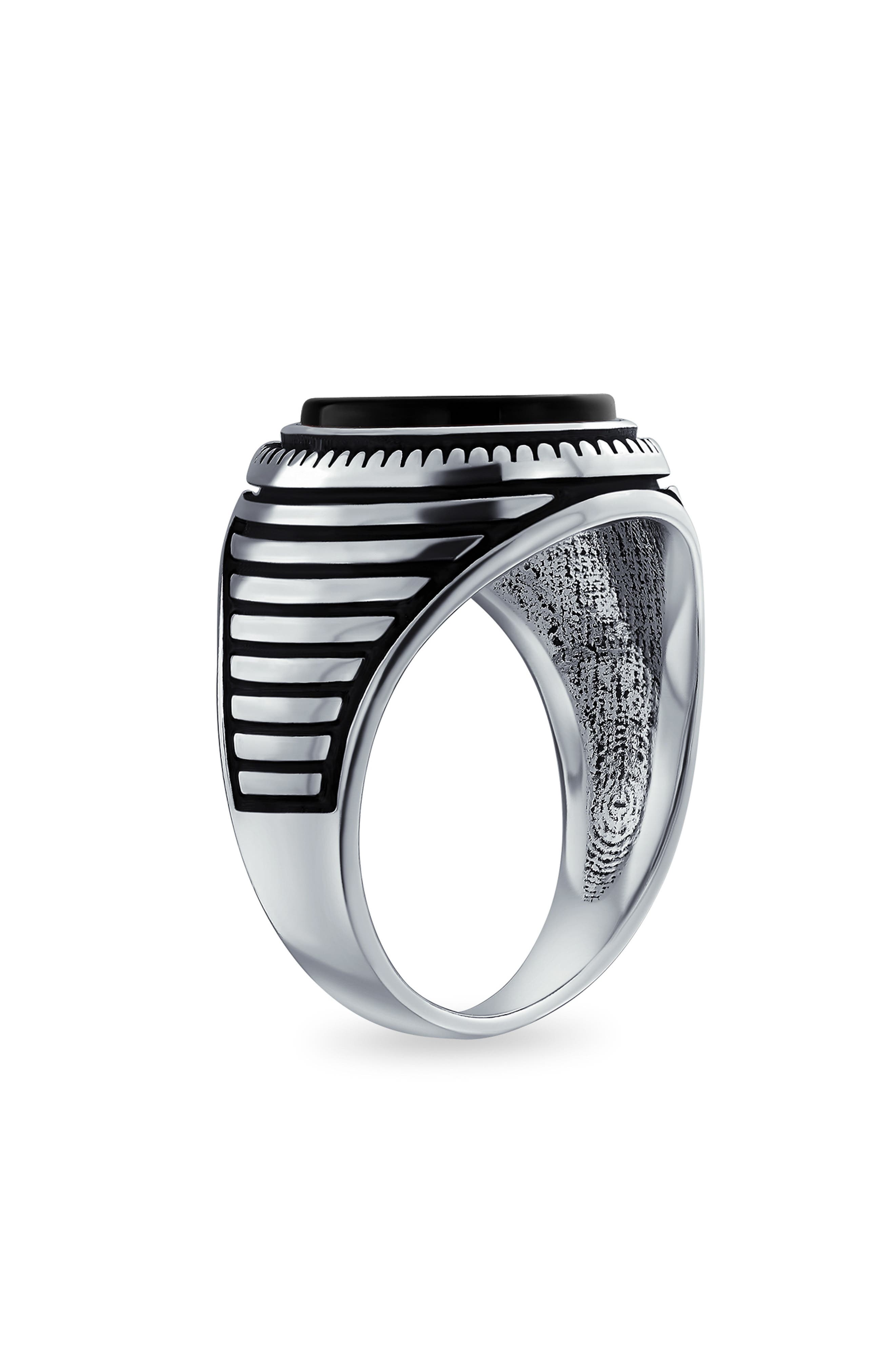 BLING JEWELRY Men's Etched Statement Ring | Nordstromrack