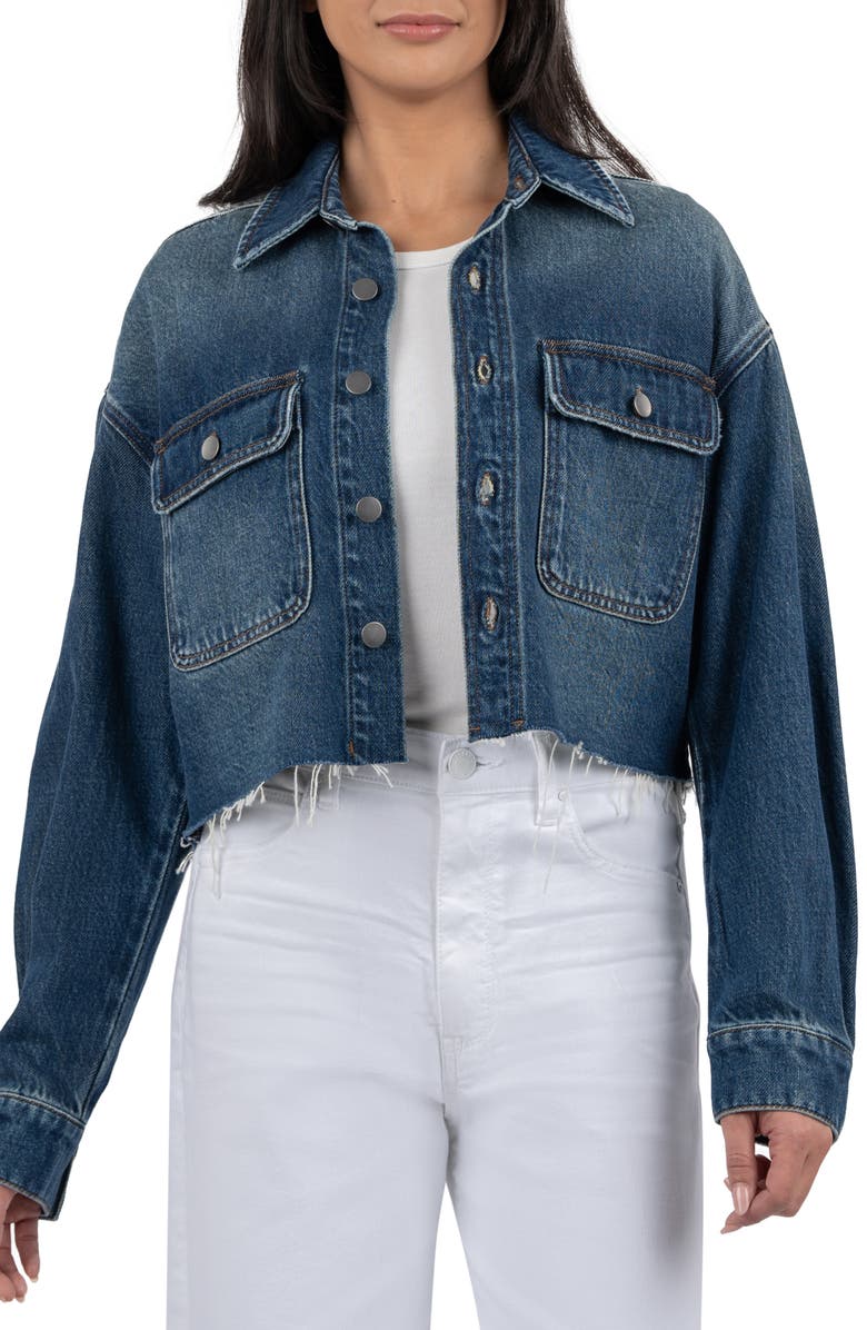 KUT from the Kloth Lana Raw Hem Denim Jacket | Nordstromrack
