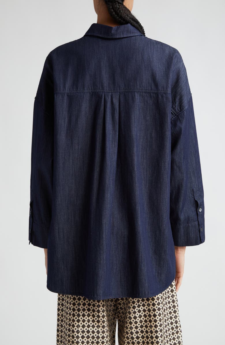Max Mara Dioniso Cotton Denim Trapeze Shirt | Nordstrom