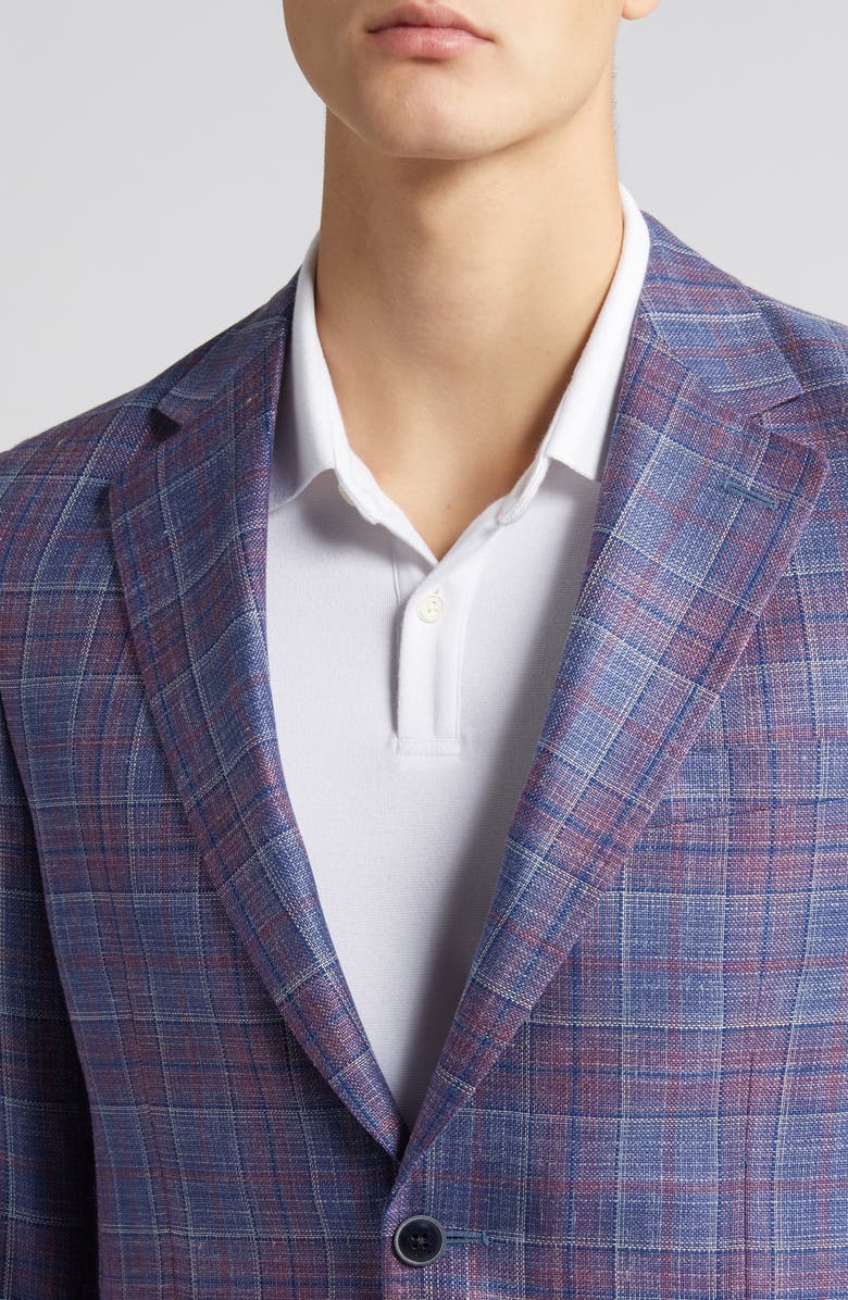 Peter Millar Tailored Fit Plaid Wool, Silk & Linen Blend Sport Coat ...