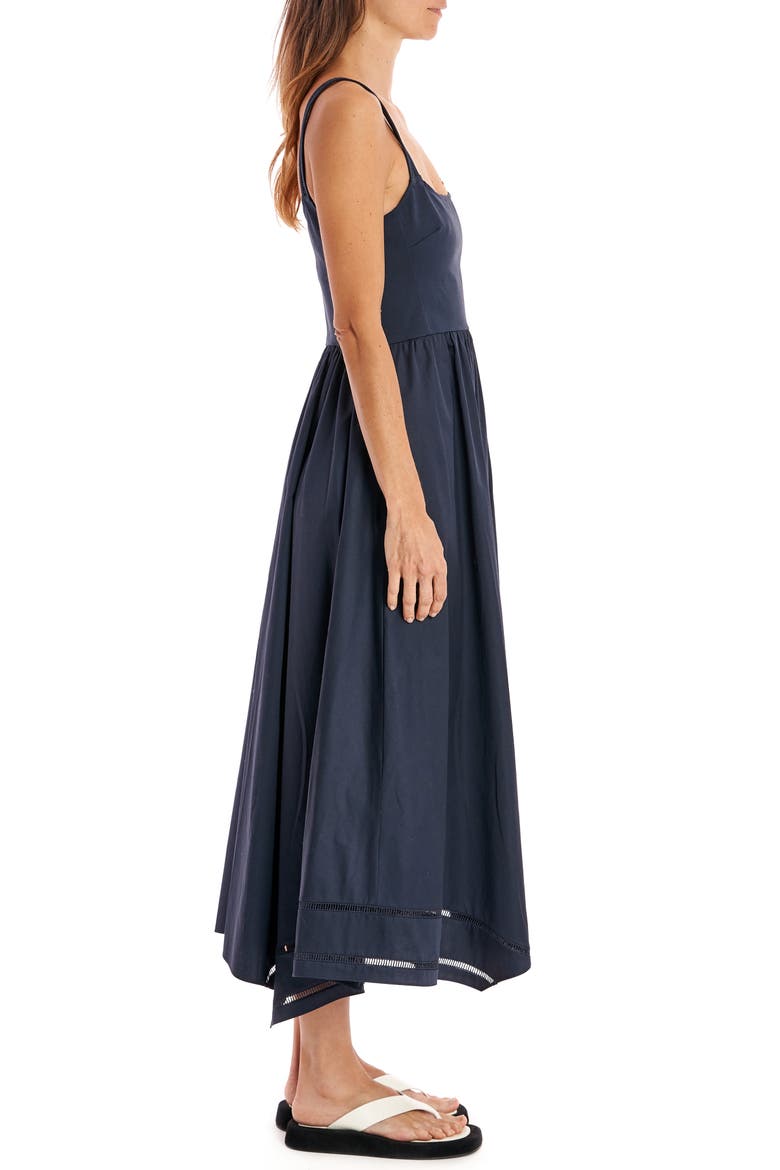 Ladder Stitch Handkerchief Hem Cotton Poplin Dress (Women) | Nordstromrack
