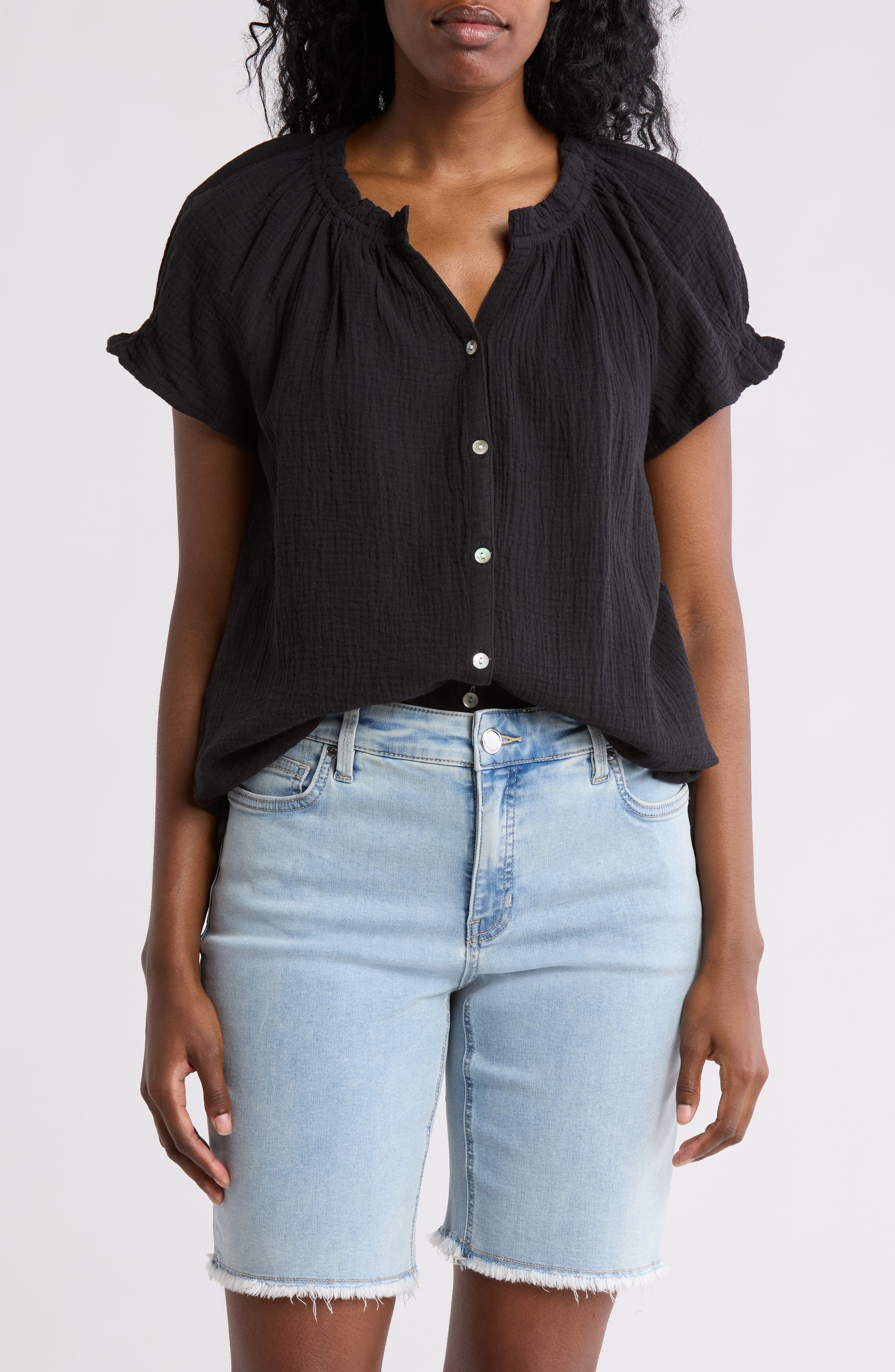 Tommy Bahama Coral Isle Cotton Button-Up Top | Nordstromrack