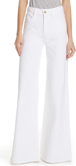 FRAME Le Palazzo Braid Waist Wide Leg Jeans | Nordstrom