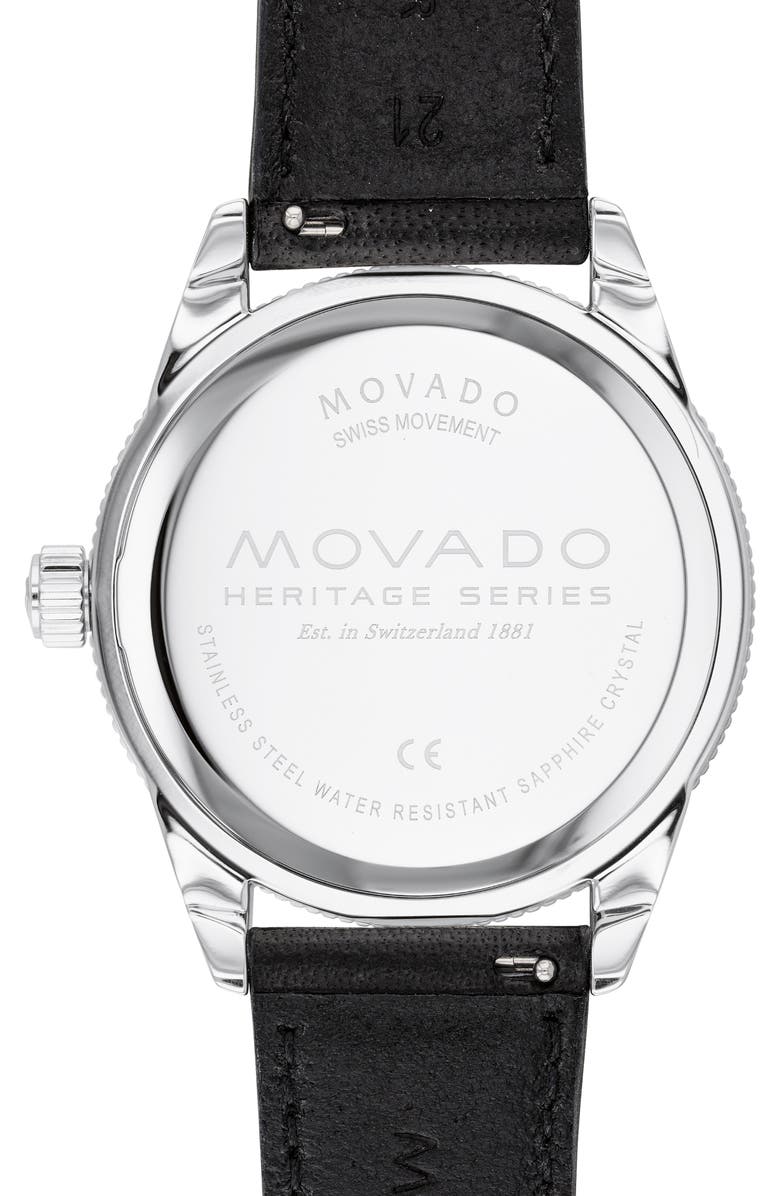 Movado Heritage Calendoplan Leather Strap Watch, 43mm | Nordstromrack