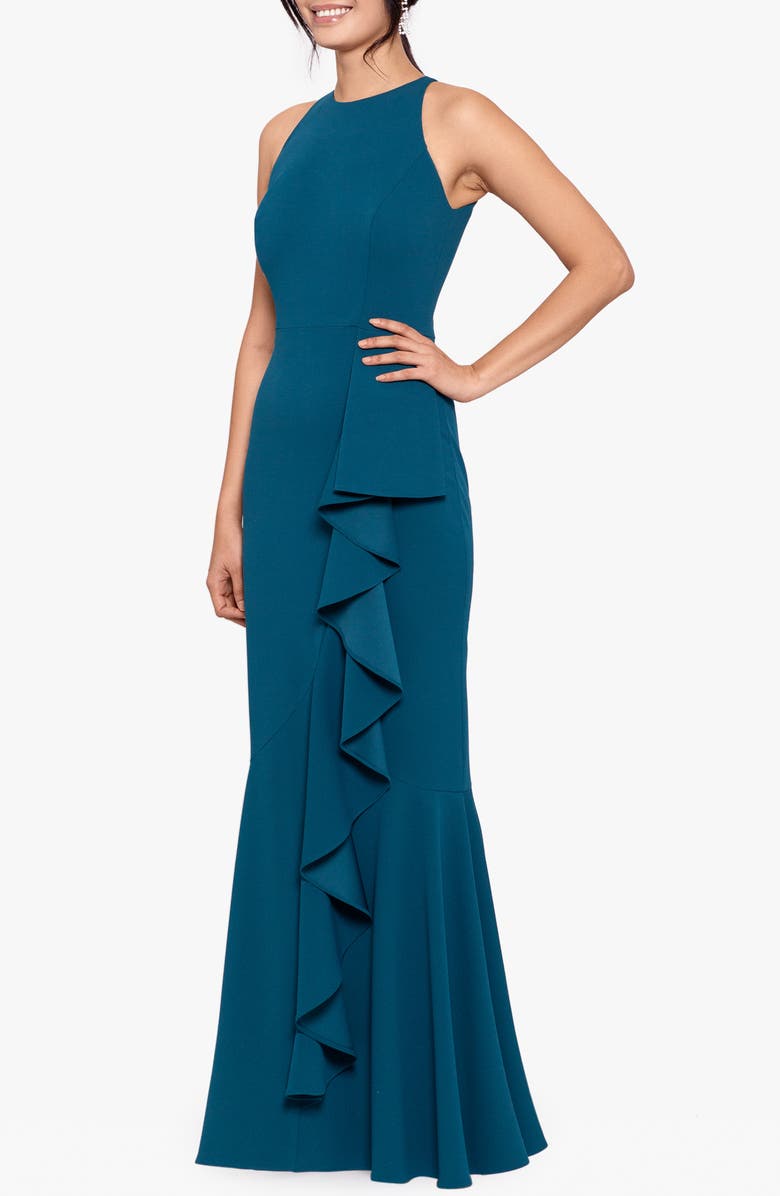 Betsy & Adam Ruffle Mermaid Gown | Nordstromrack