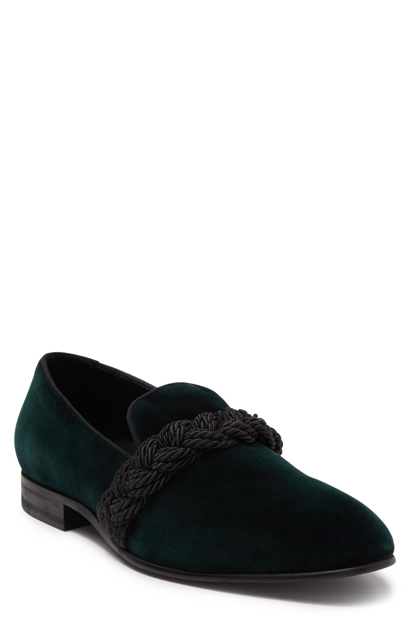 Balmain Bottle Green Velvet Loafer | Nordstromrack