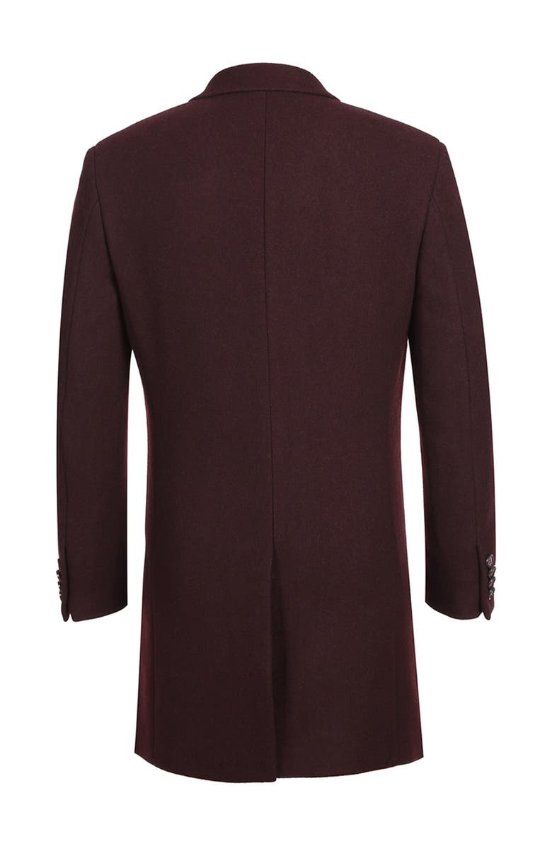 English Laundry Wool Blend Breasted Solid 3/4 Length Top Coat ...
