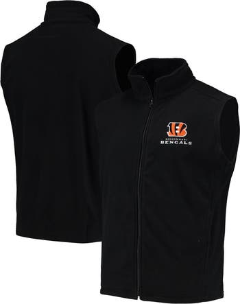 DUNBROOKE Men's Black Cincinnati Bengals Houston Fleece Full-Zip Vest ...