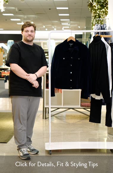 Reiss Stretch Velveteen Overshirt | Nordstromrack