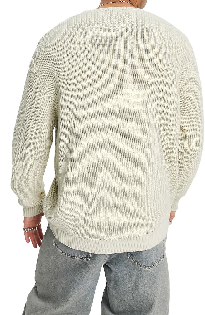 ASOS DESIGN Oversize Shaker Stitch Sweater | Nordstromrack