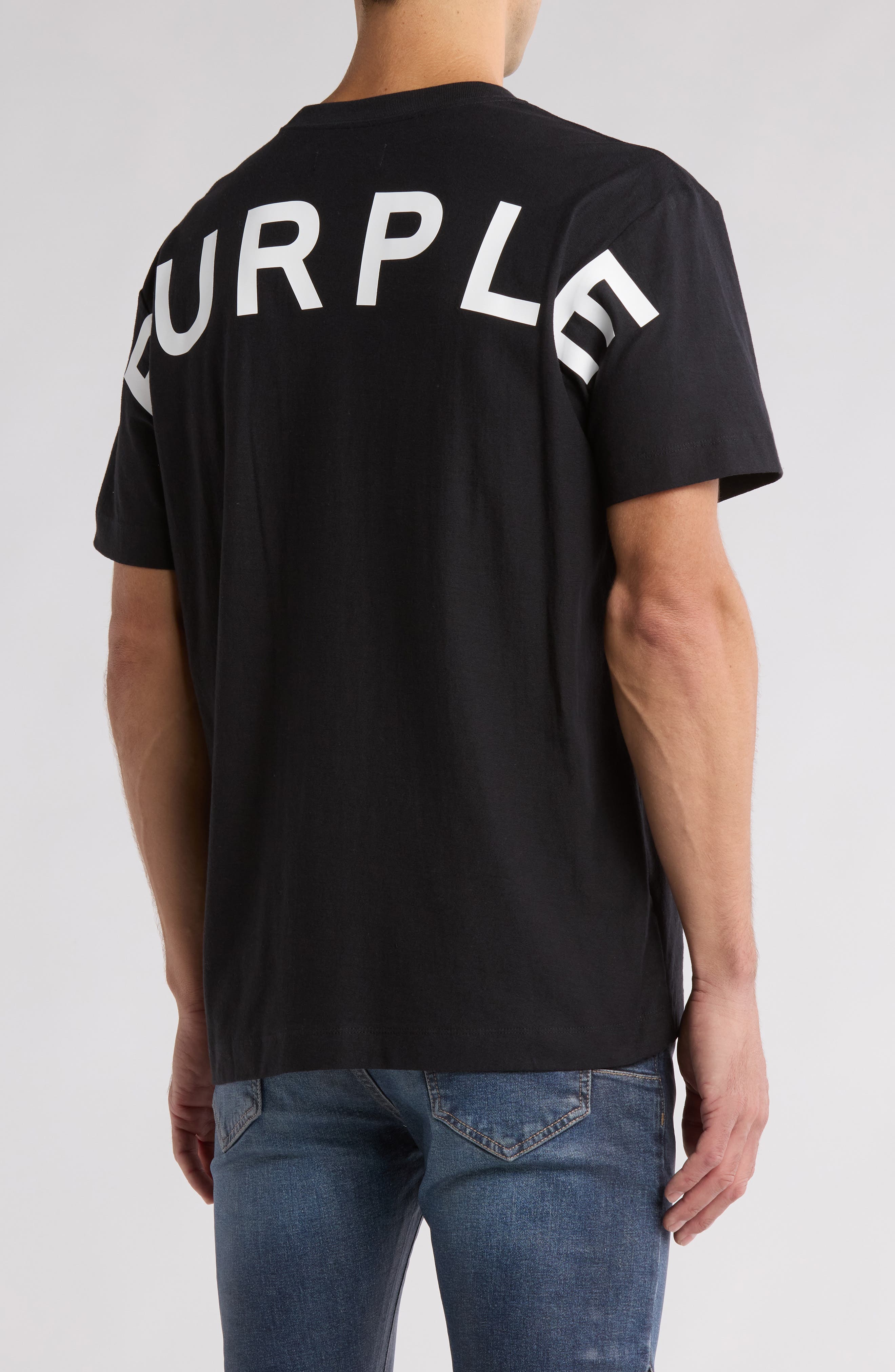PURPLE BRAND Textured Logo Cotton Graphic T-Shirt | Nordstromrack
