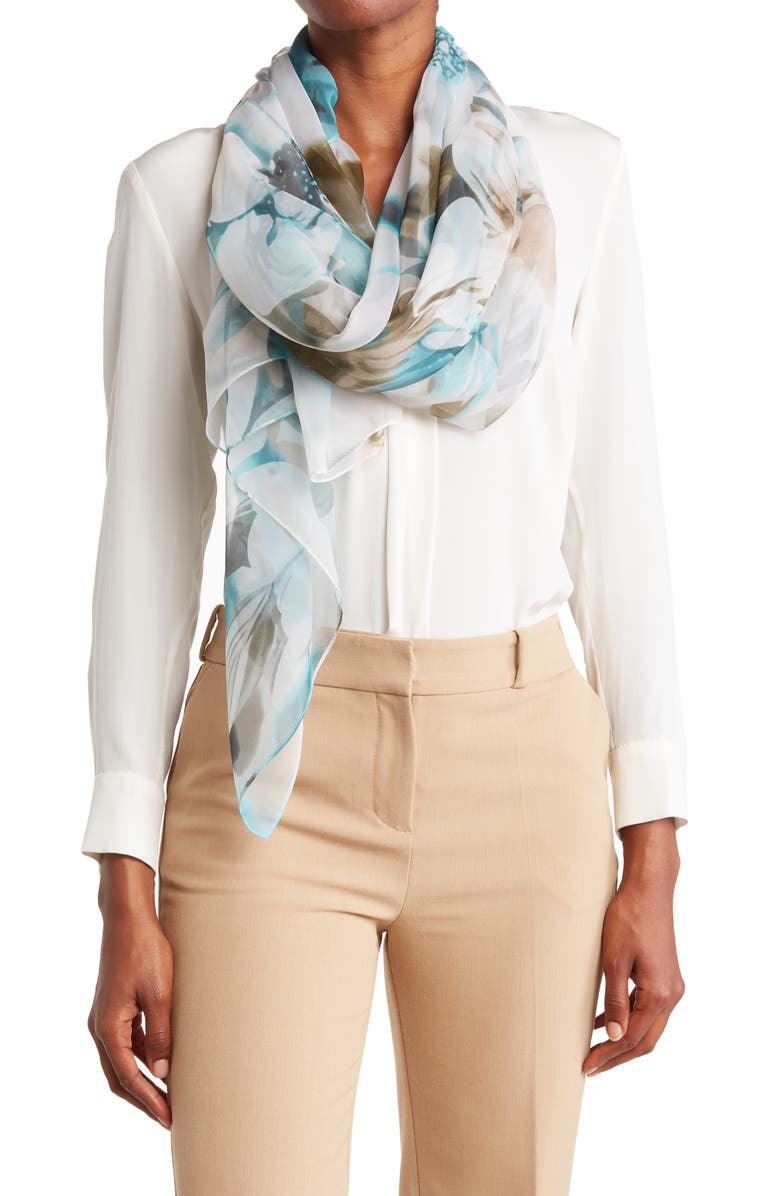 La Fiorentina Watercolor Floral Print Scarf | Nordstromrack